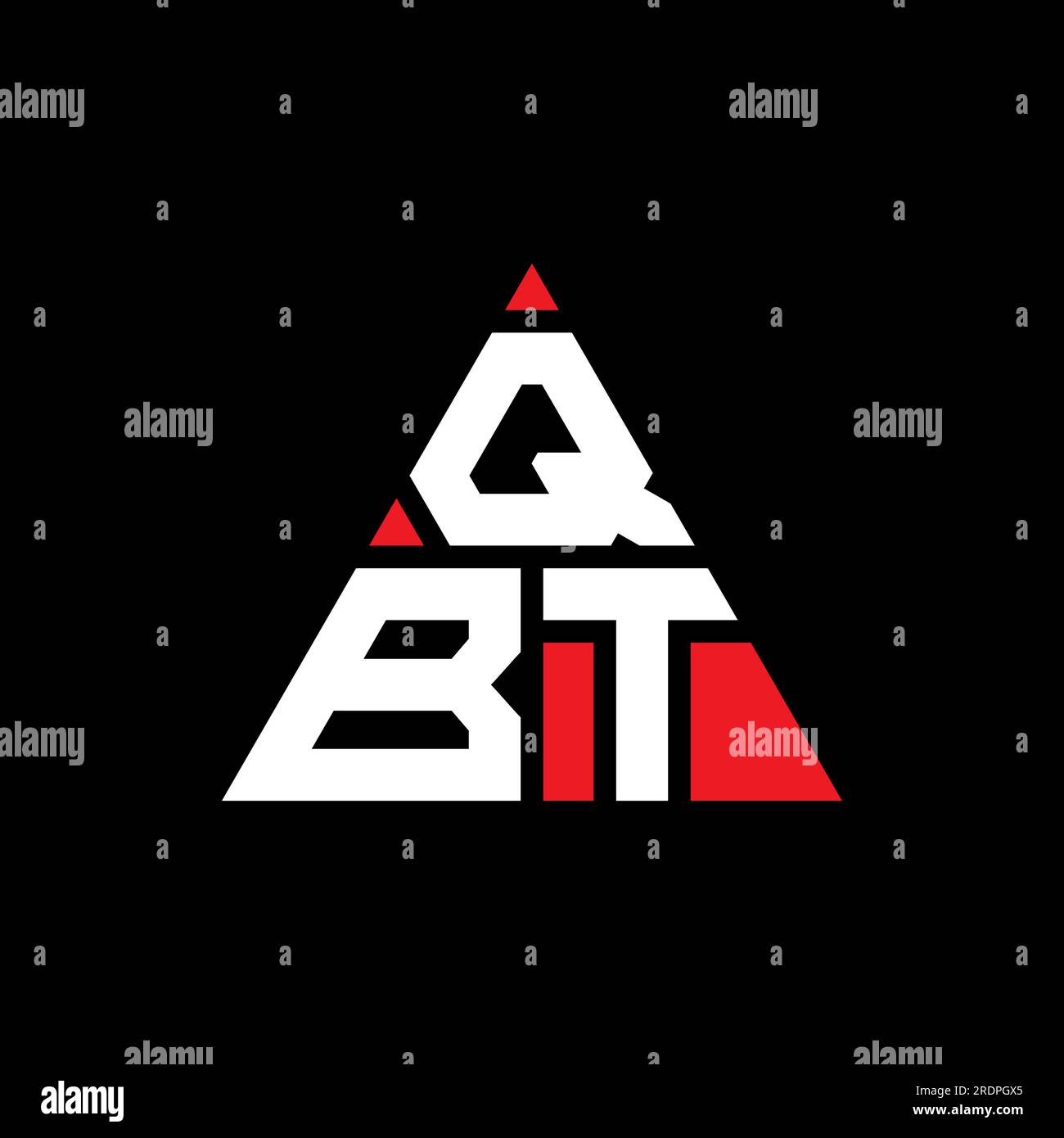 QBT triangle letter logo design with triangle shape. QBT triangle logo ...