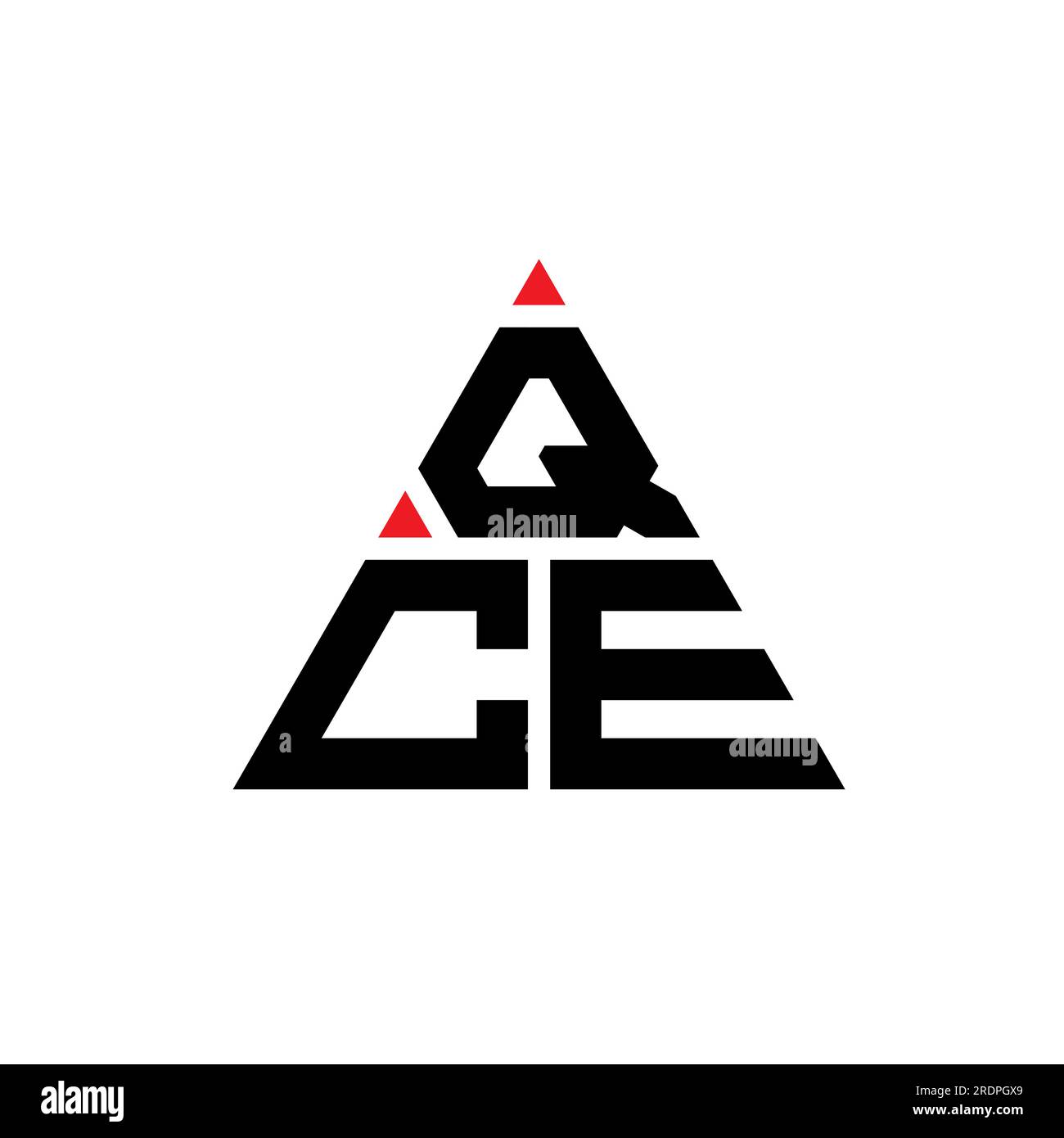 QCE triangle letter logo design with triangle shape. QCE triangle logo ...