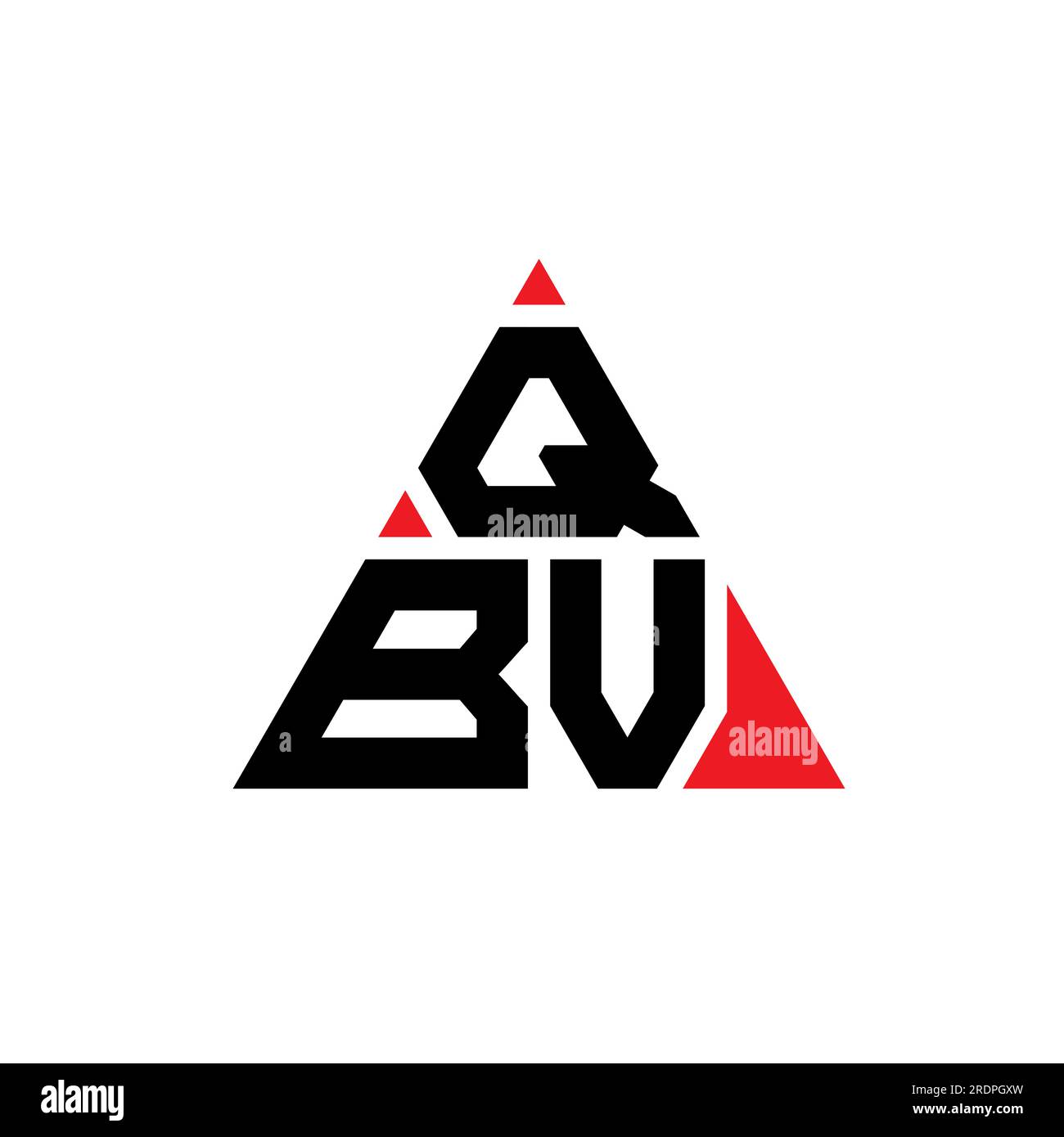 QBV triangle letter logo design with triangle shape. QBV triangle logo ...