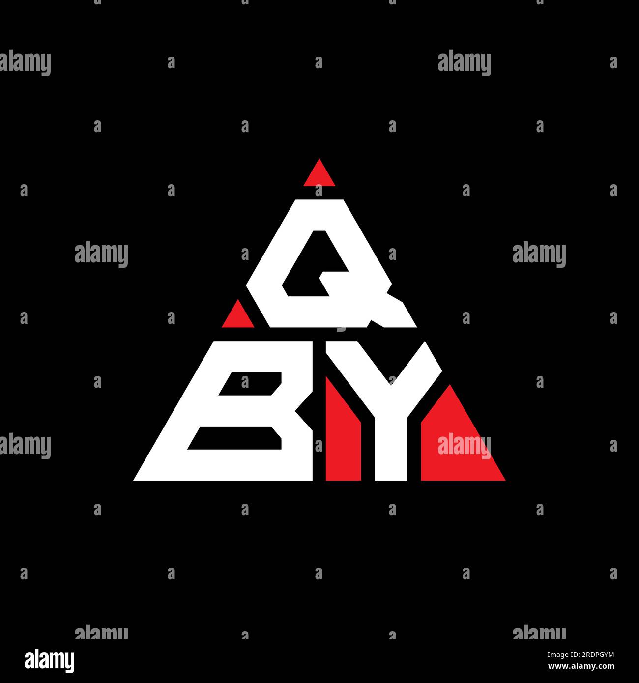 QBY triangle letter logo design with triangle shape. QBY triangle logo design monogram. QBY ...