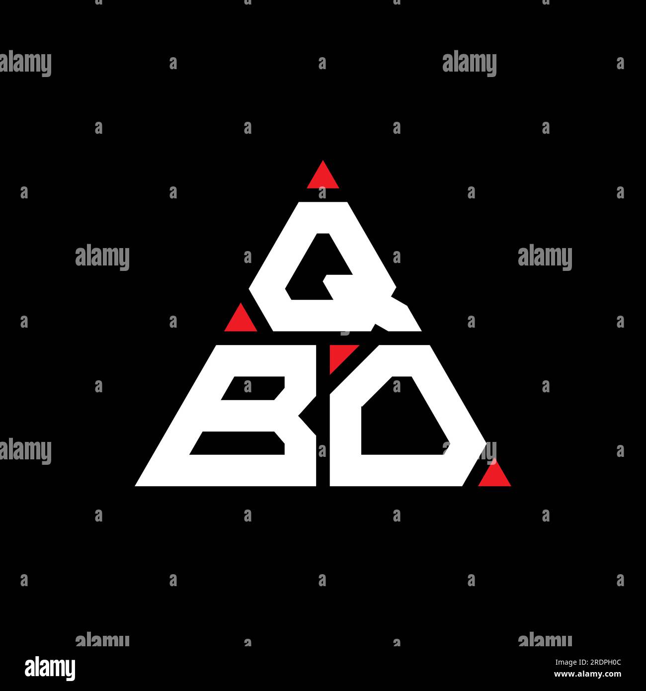 QBO triangle letter logo design with triangle shape. QBO triangle logo ...