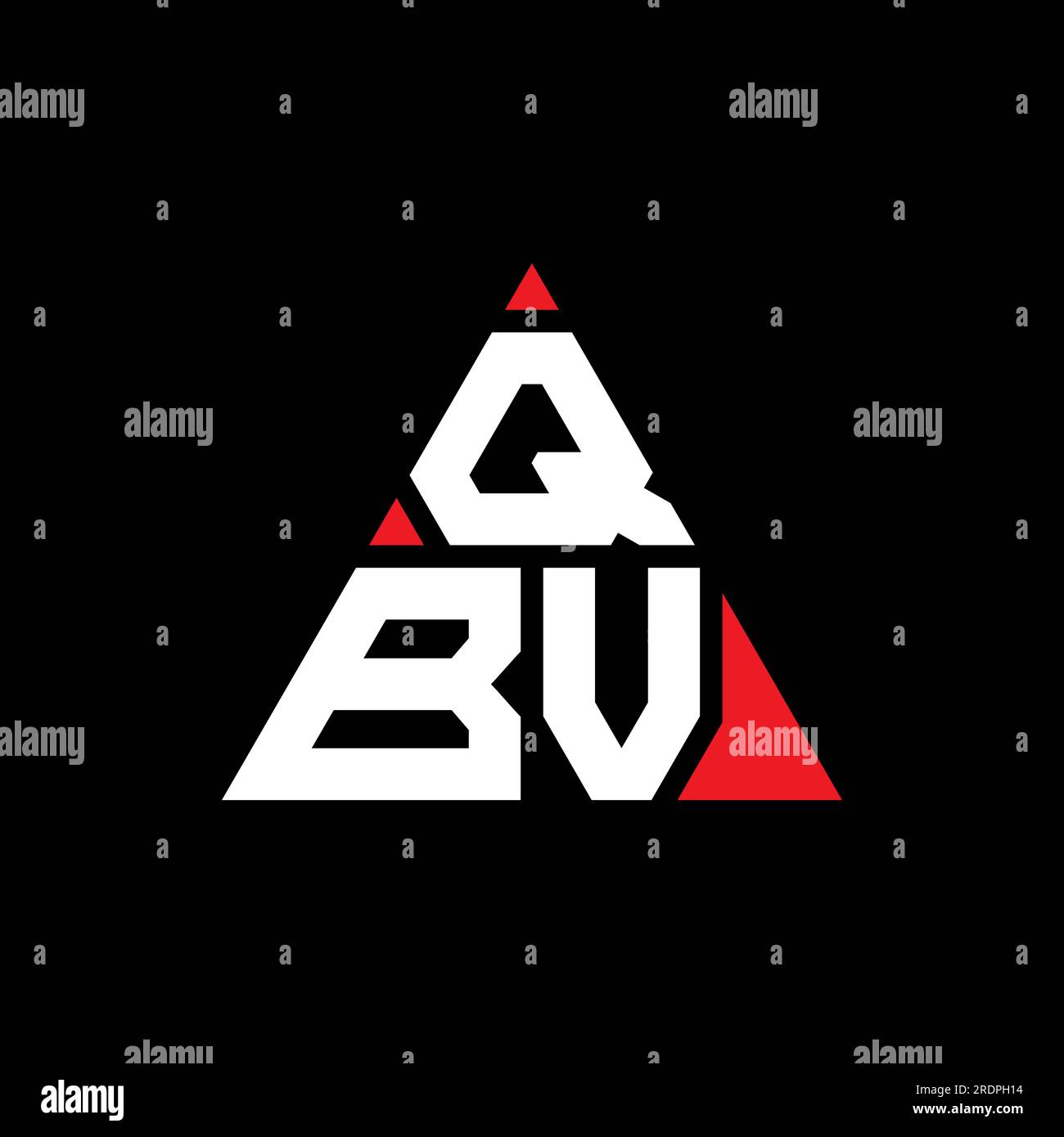 QBV triangle letter logo design with triangle shape. QBV triangle logo ...