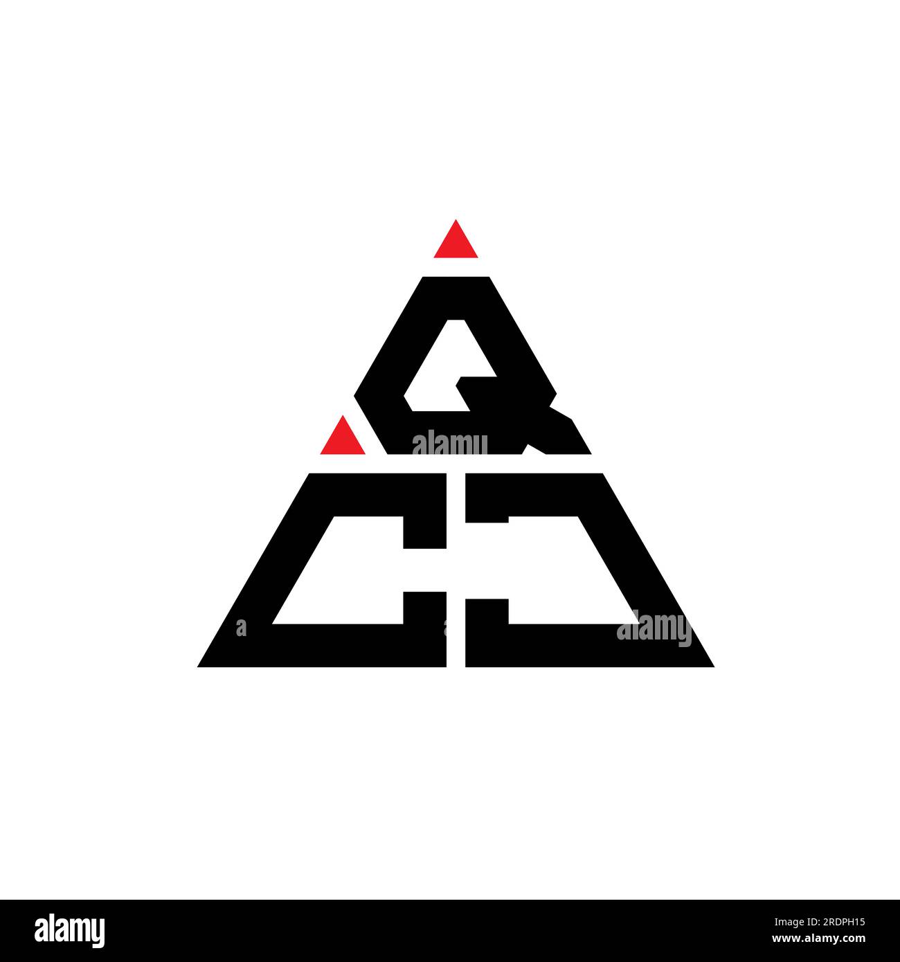 QCJ triangle letter logo design with triangle shape. QCJ triangle logo design monogram. QCJ ...