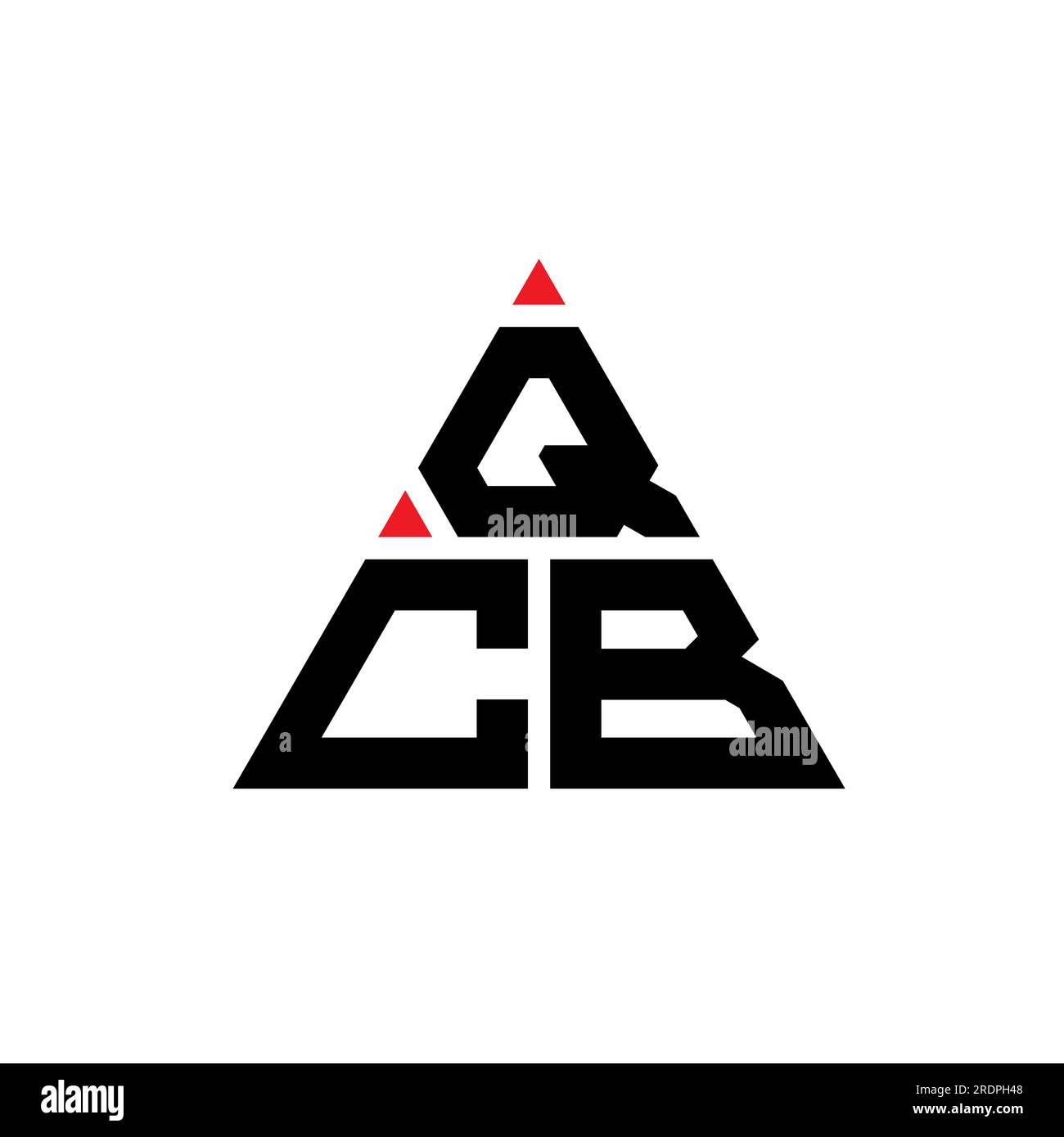 QCB triangle letter logo design with triangle shape. QCB triangle logo ...
