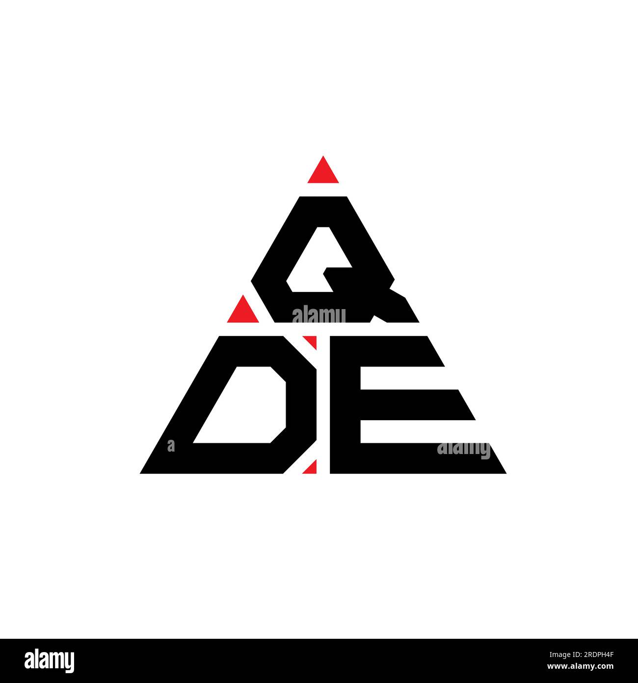 QDE triangle letter logo design with triangle shape. QDE triangle logo ...