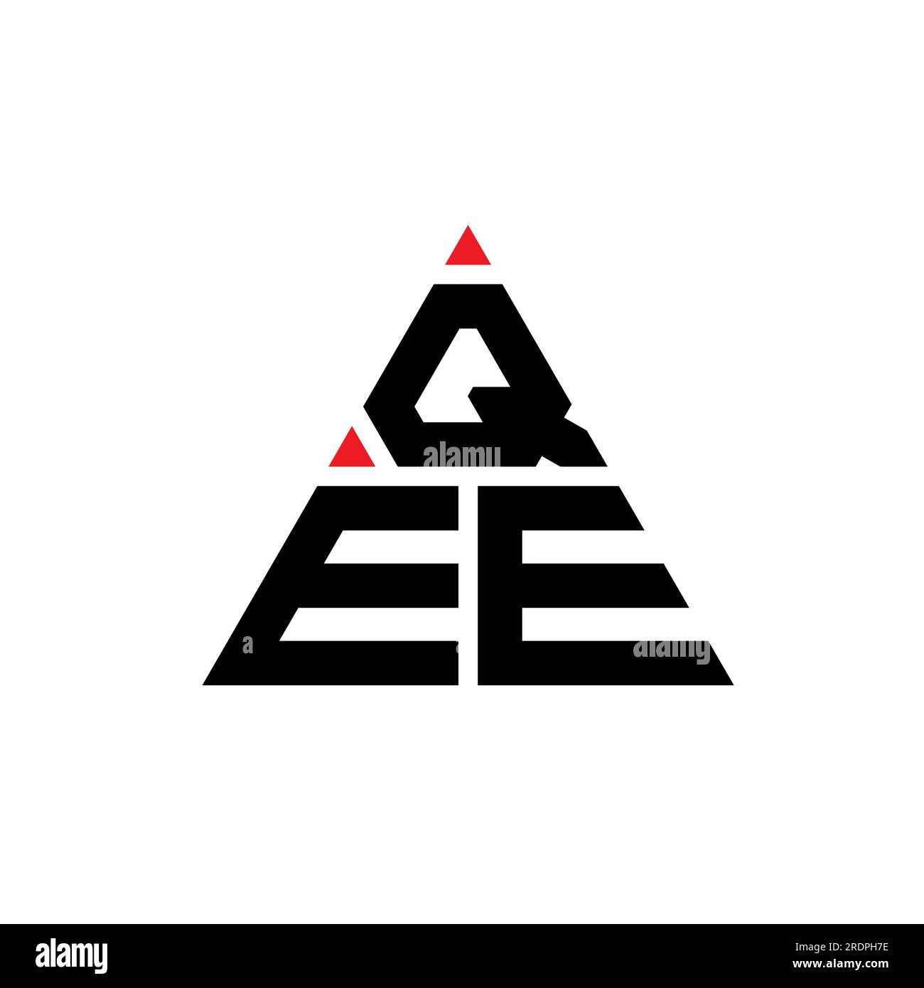 QEE triangle letter logo design with triangle shape. QEE triangle logo ...