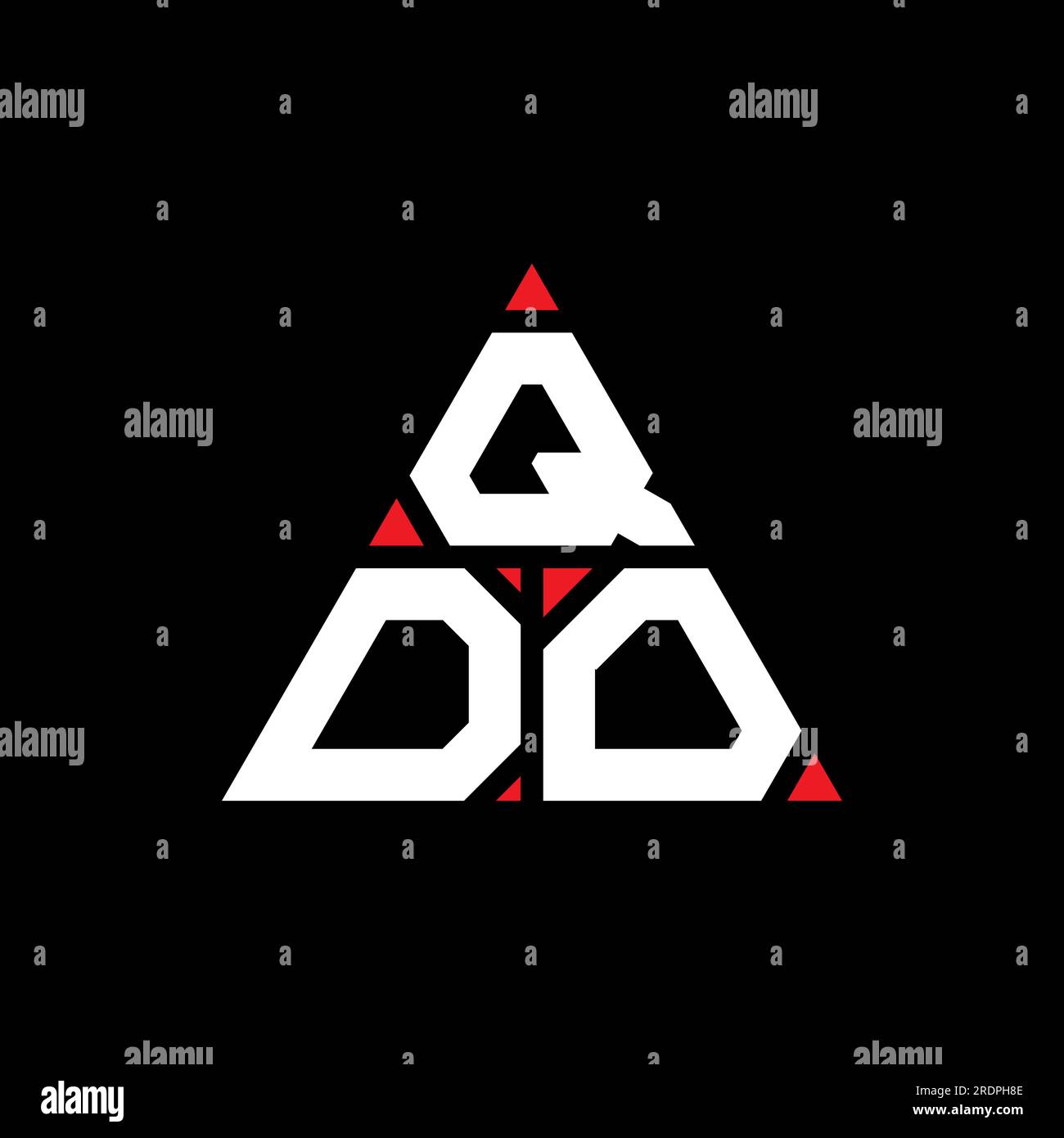 QDO triangle letter logo design with triangle shape. QDO triangle logo ...