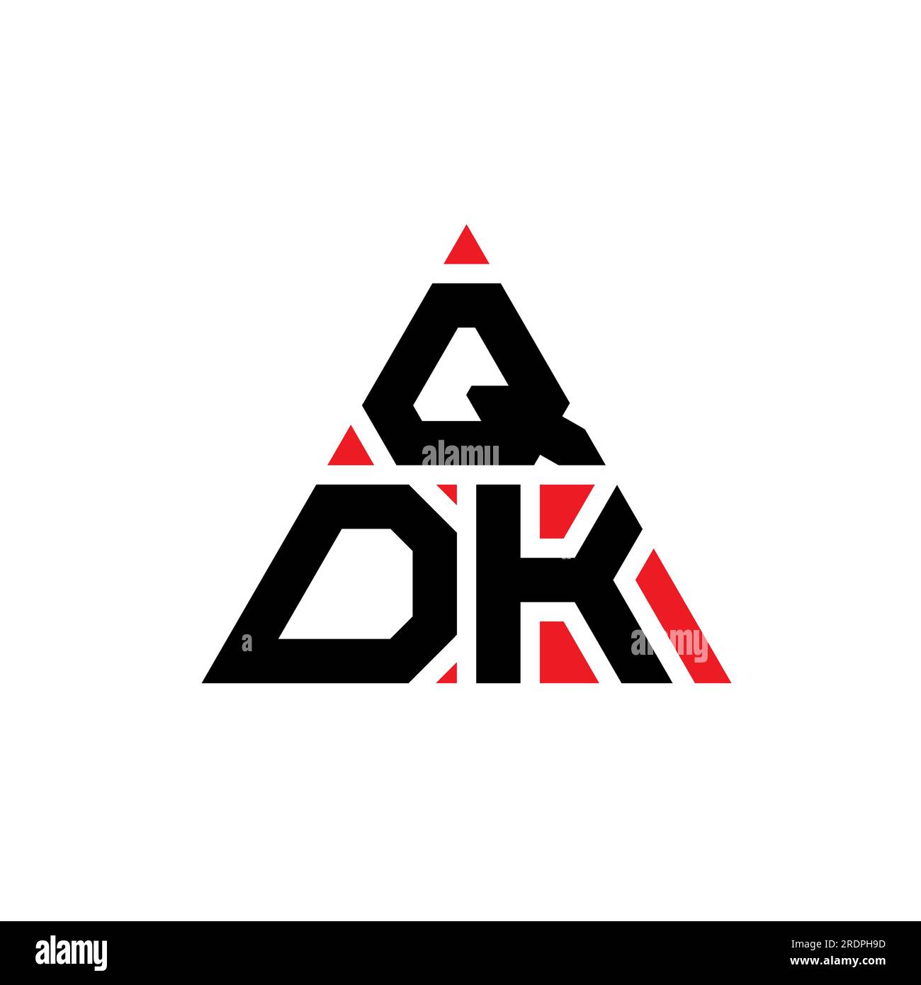 QDK triangle letter logo design with triangle shape. QDK triangle logo ...