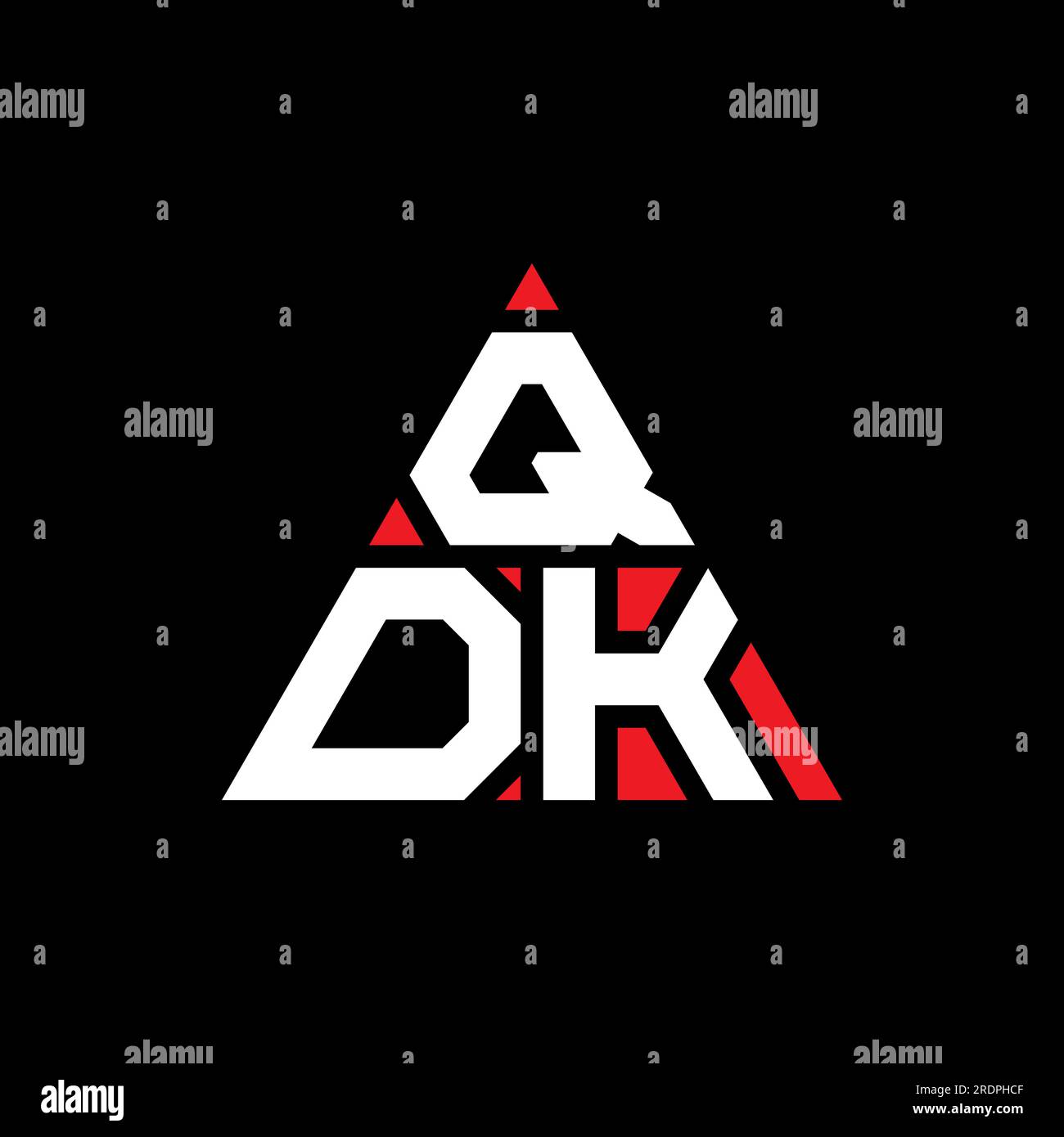 QDK triangle letter logo design with triangle shape. QDK triangle logo ...