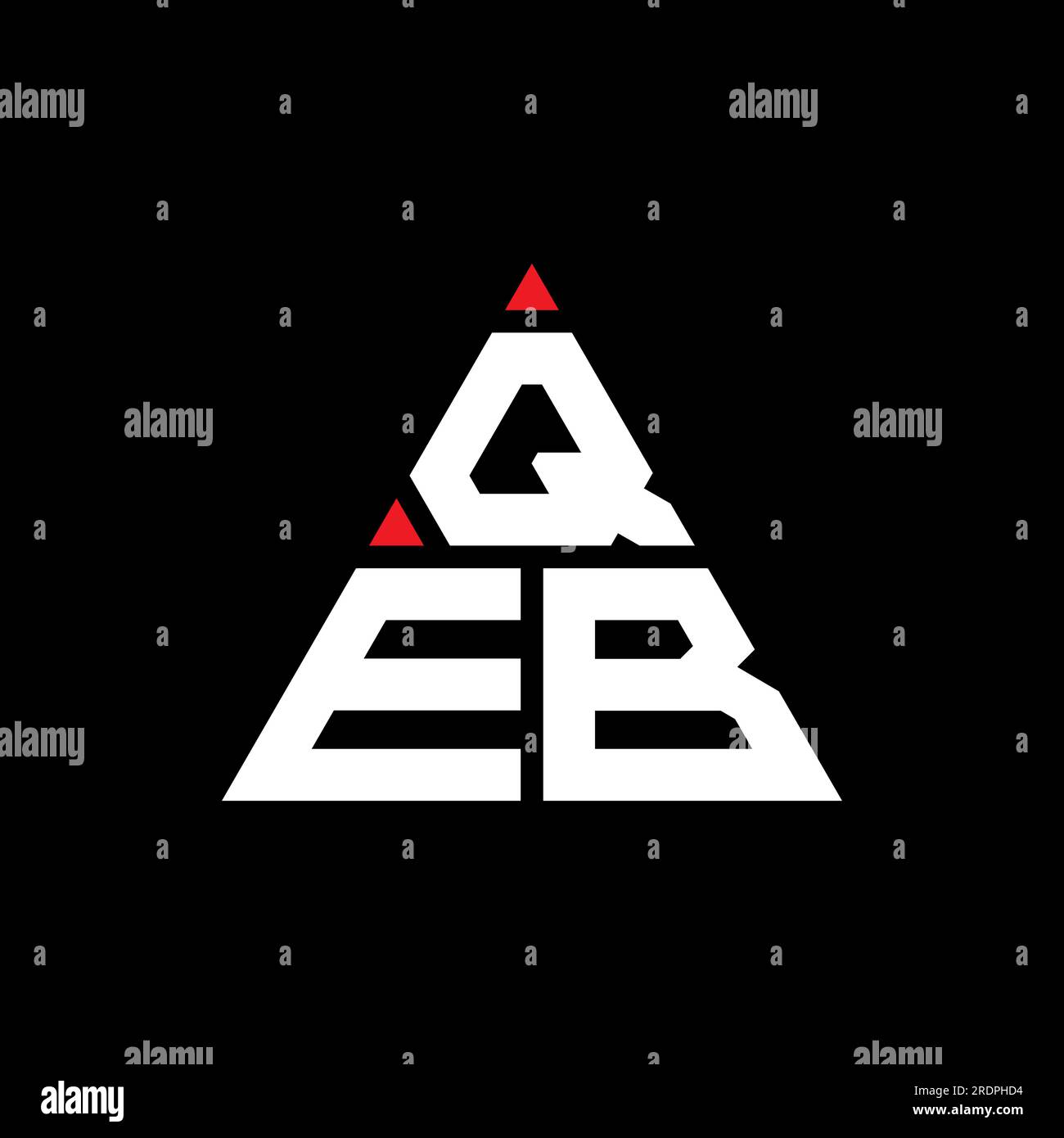 QEB triangle letter logo design with triangle shape. QEB triangle logo ...