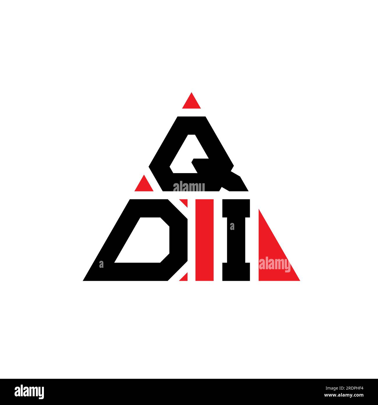 QDI triangle letter logo design with triangle shape. QDI triangle logo ...
