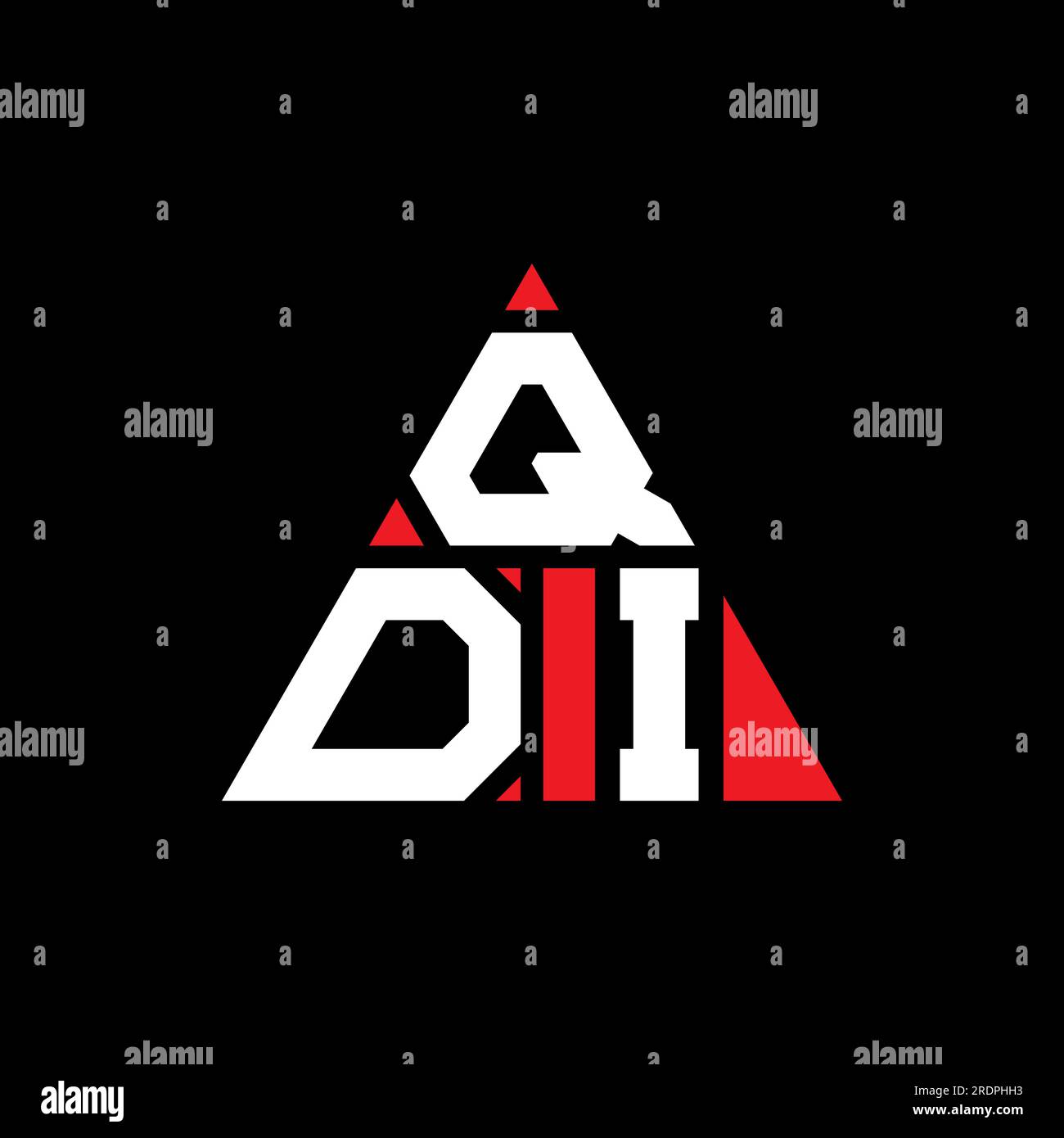 QDI triangle letter logo design with triangle shape. QDI triangle logo ...