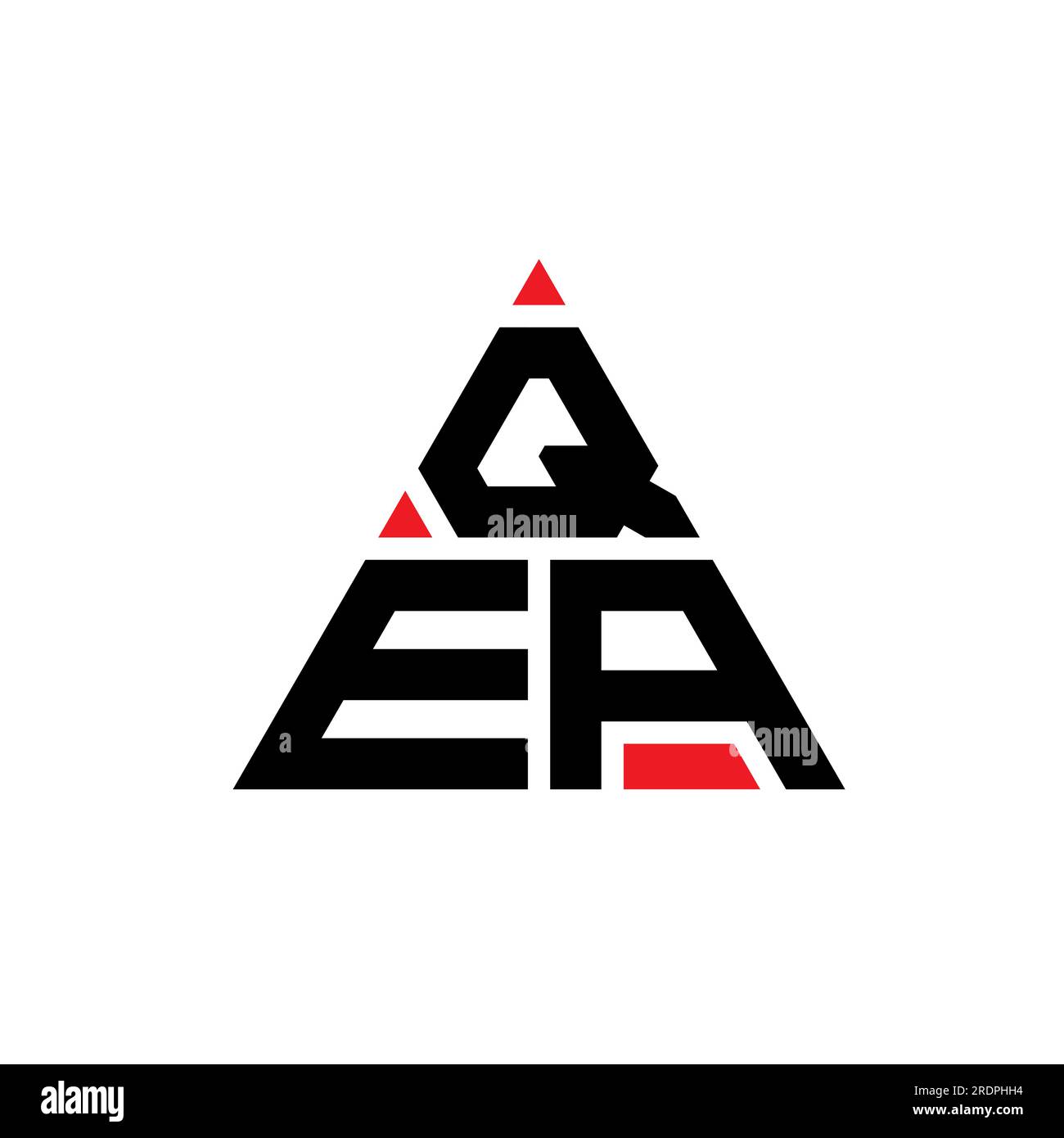 QEA triangle letter logo design with triangle shape. QEA triangle logo ...