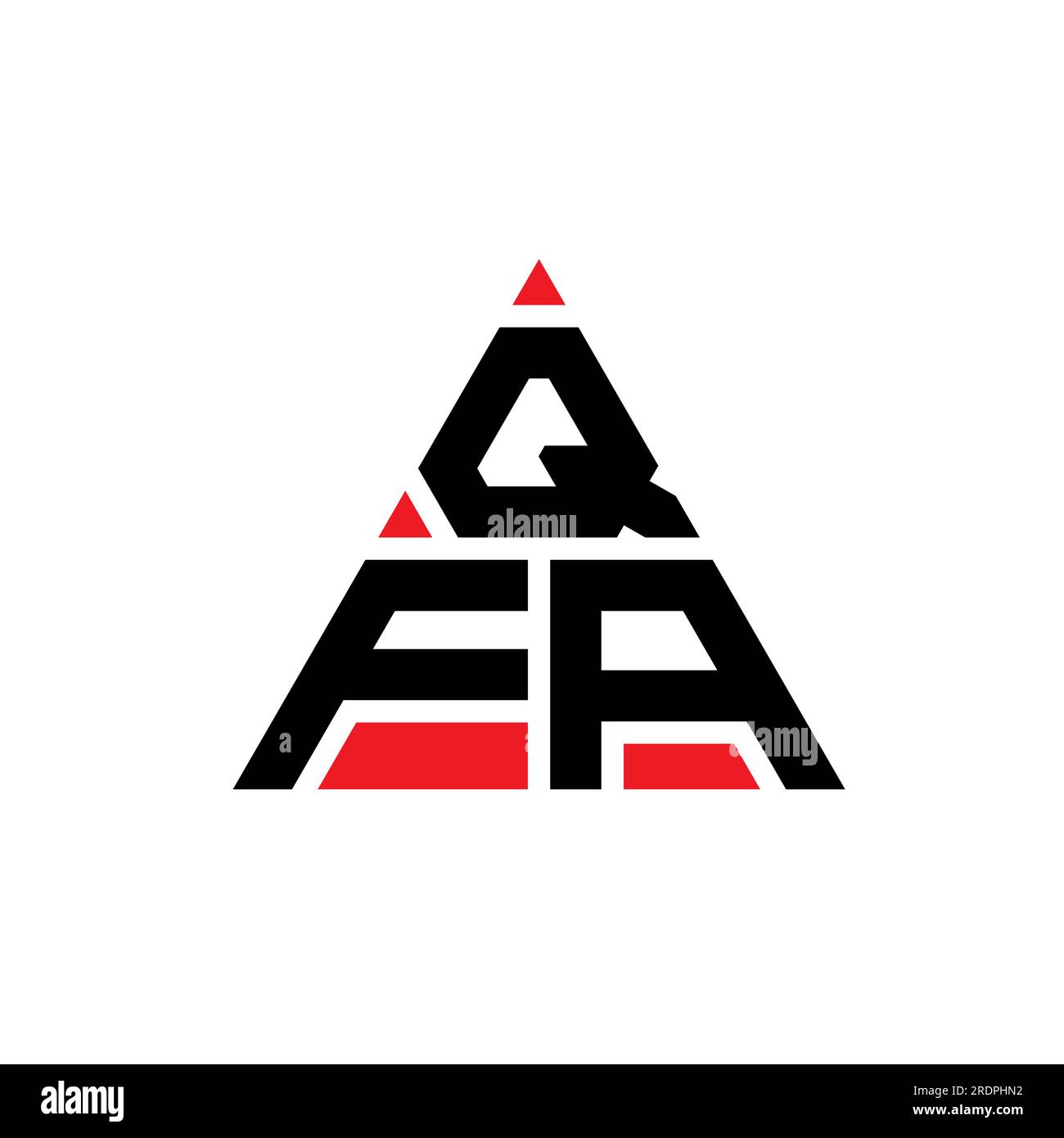 QFA triangle letter logo design with triangle shape. QFA triangle logo ...
