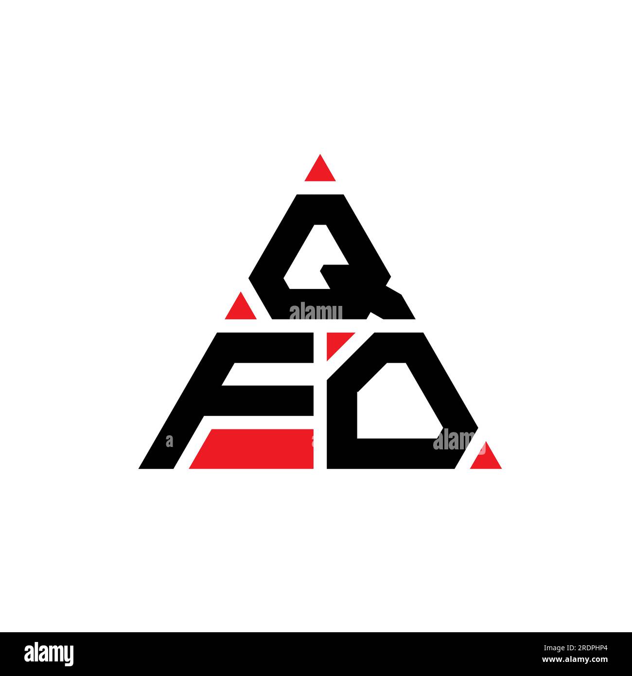 QFO triangle letter logo design with triangle shape. QFO triangle logo ...