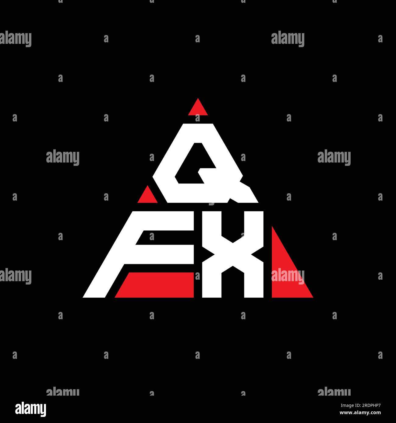 QFX triangle letter logo design with triangle shape. QFX triangle logo ...