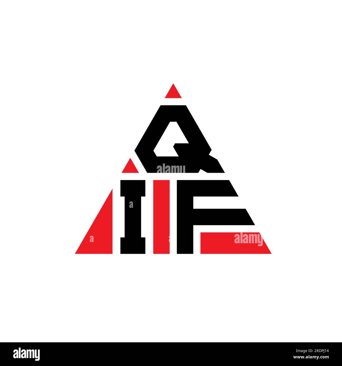 QIF triangle letter logo design with triangle shape. QIF triangle logo ...