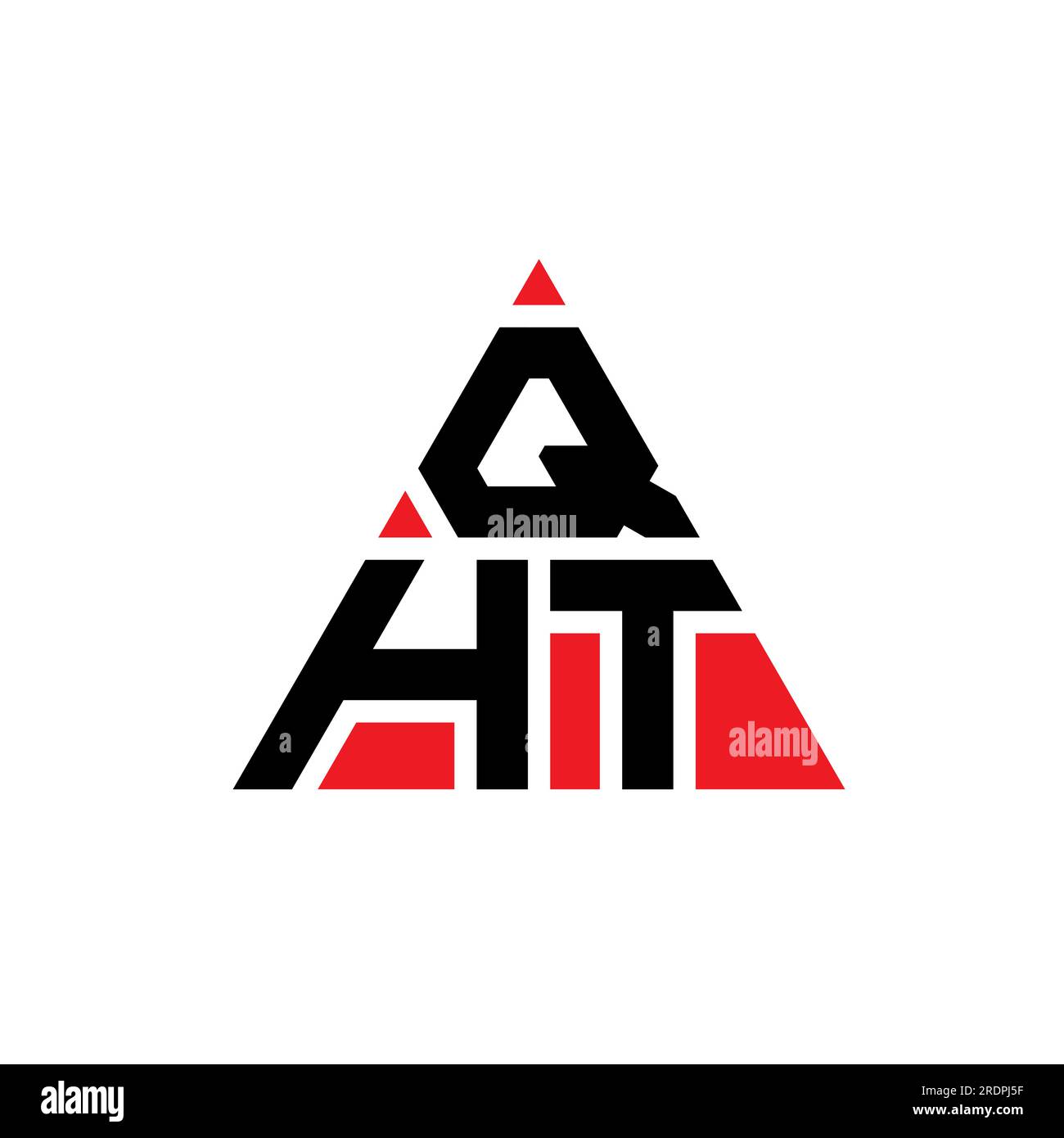 QHT triangle letter logo design with triangle shape. QHT triangle logo ...