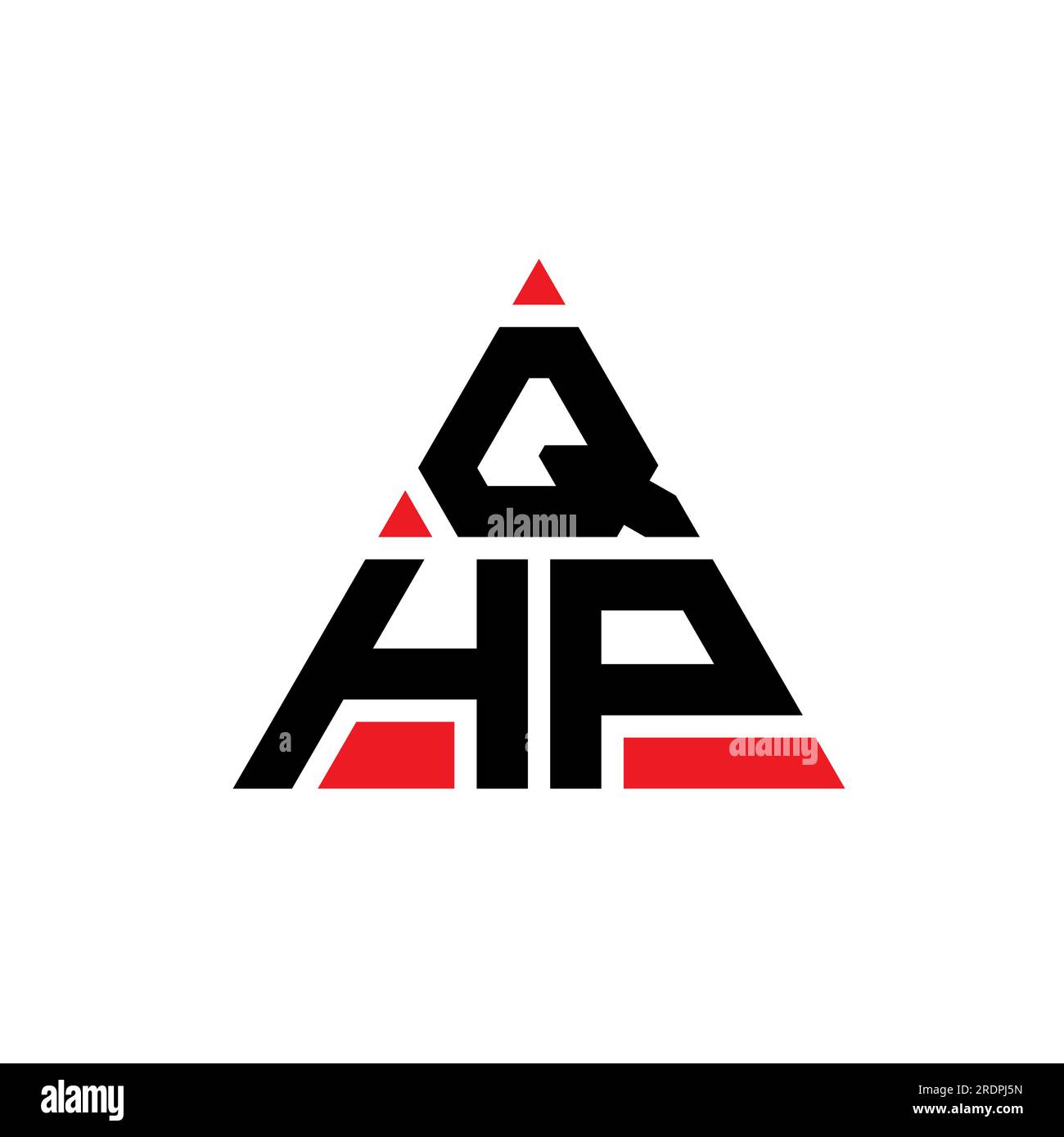 QHP triangle letter logo design with triangle shape. QHP triangle logo ...