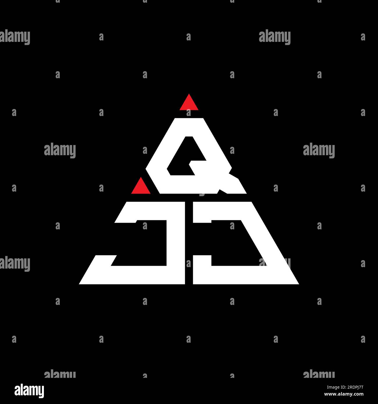 QJJ triangle letter logo design with triangle shape. QJJ triangle logo ...