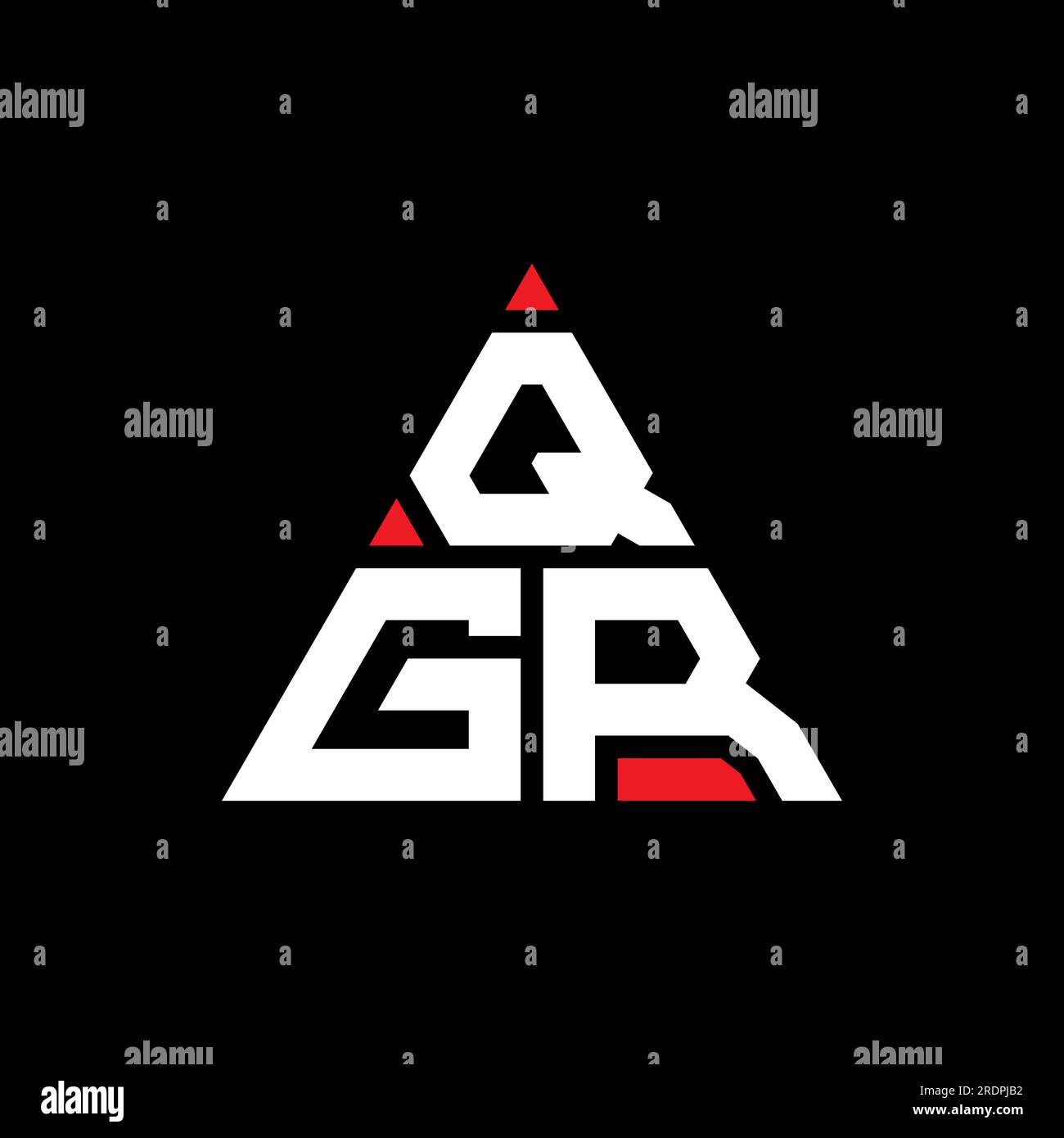 QGR triangle letter logo design with triangle shape. QGR triangle logo ...