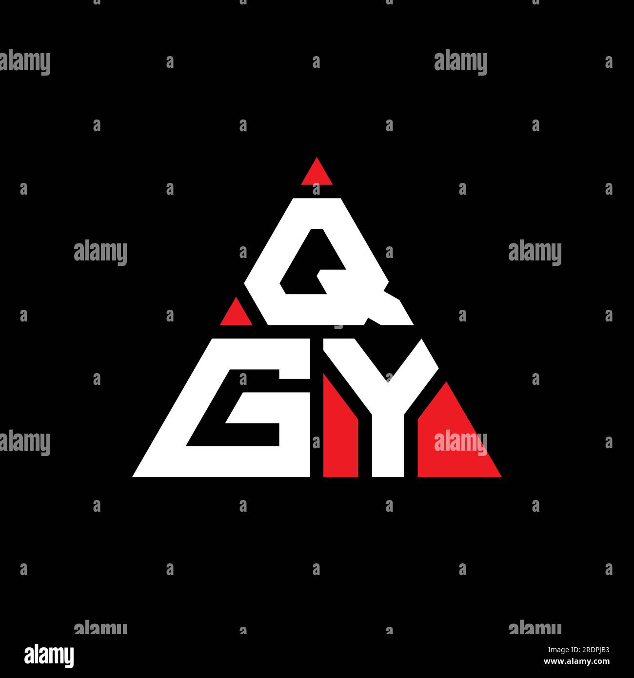 QGY triangle letter logo design with triangle shape. QGY triangle logo ...