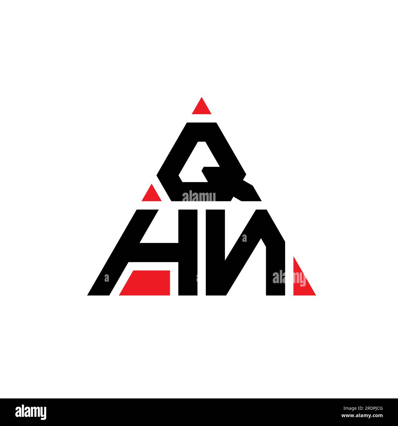 QHN triangle letter logo design with triangle shape. QHN triangle logo ...