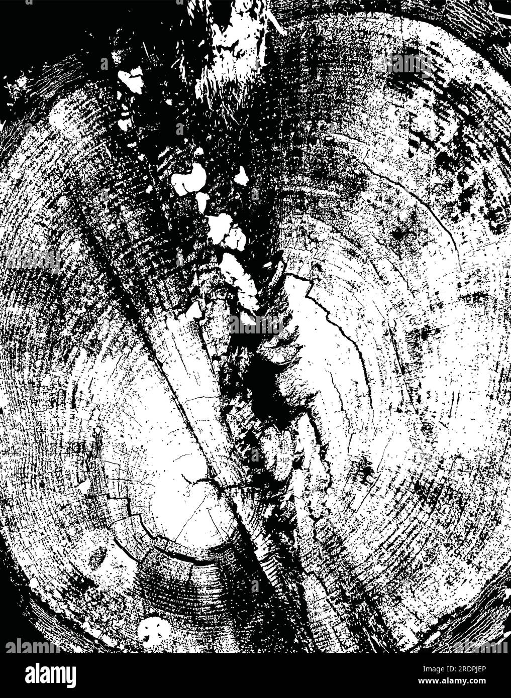 Grunge tree stump structure of wavy rings and cracks wood background Stock Vector Image & Art ...