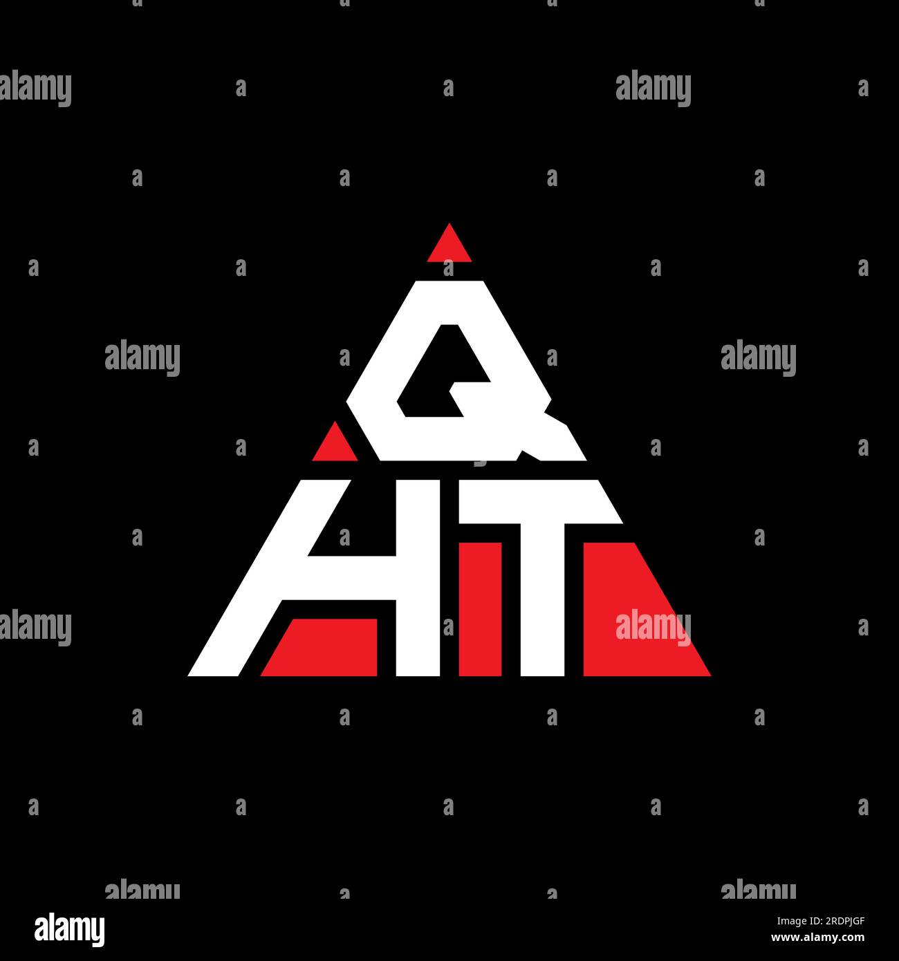 QHT triangle letter logo design with triangle shape. QHT triangle logo ...