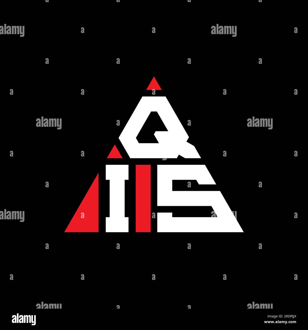QIS triangle letter logo design with triangle shape. QIS triangle logo ...
