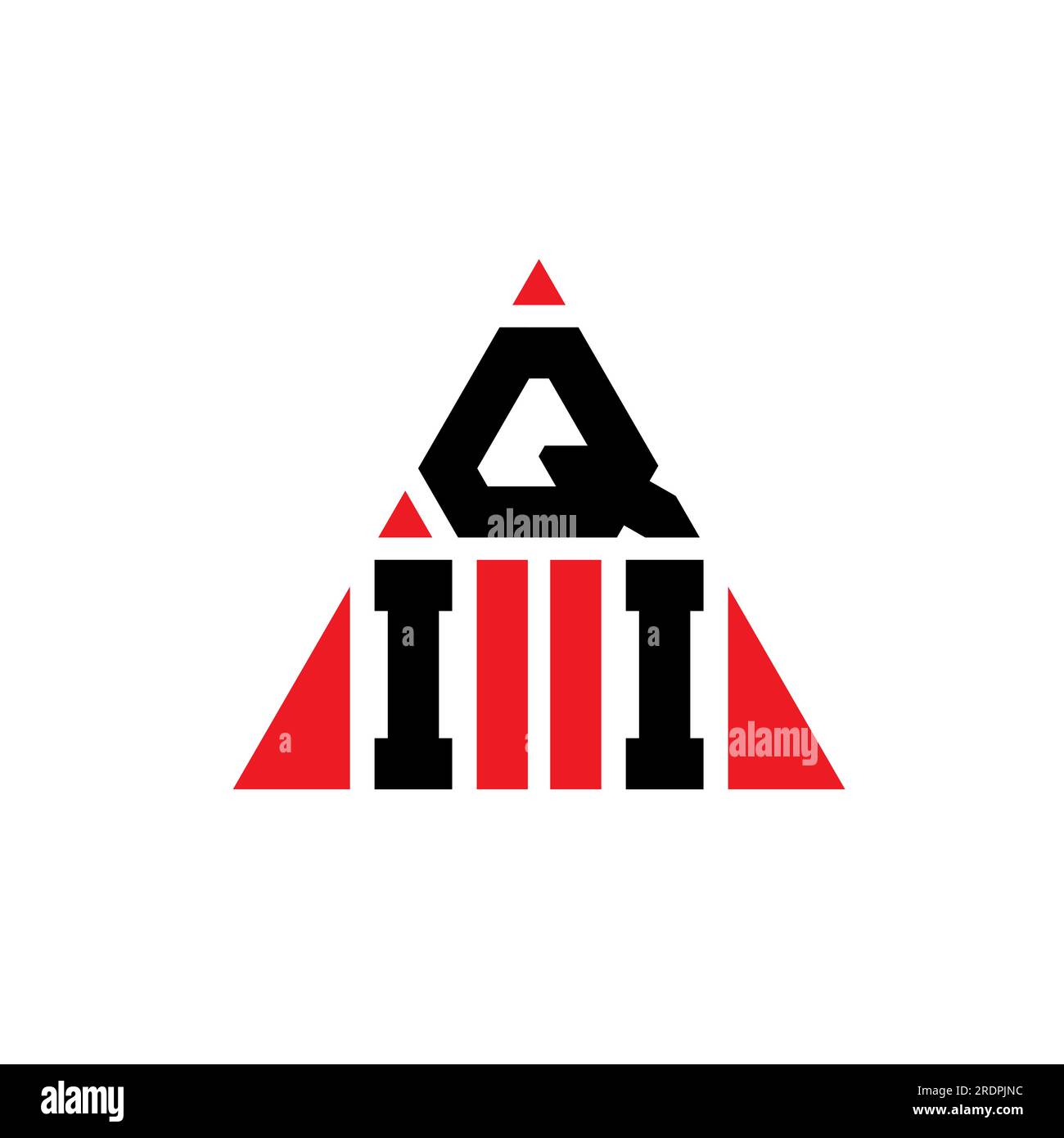 QII triangle letter logo design with triangle shape. QII triangle logo ...