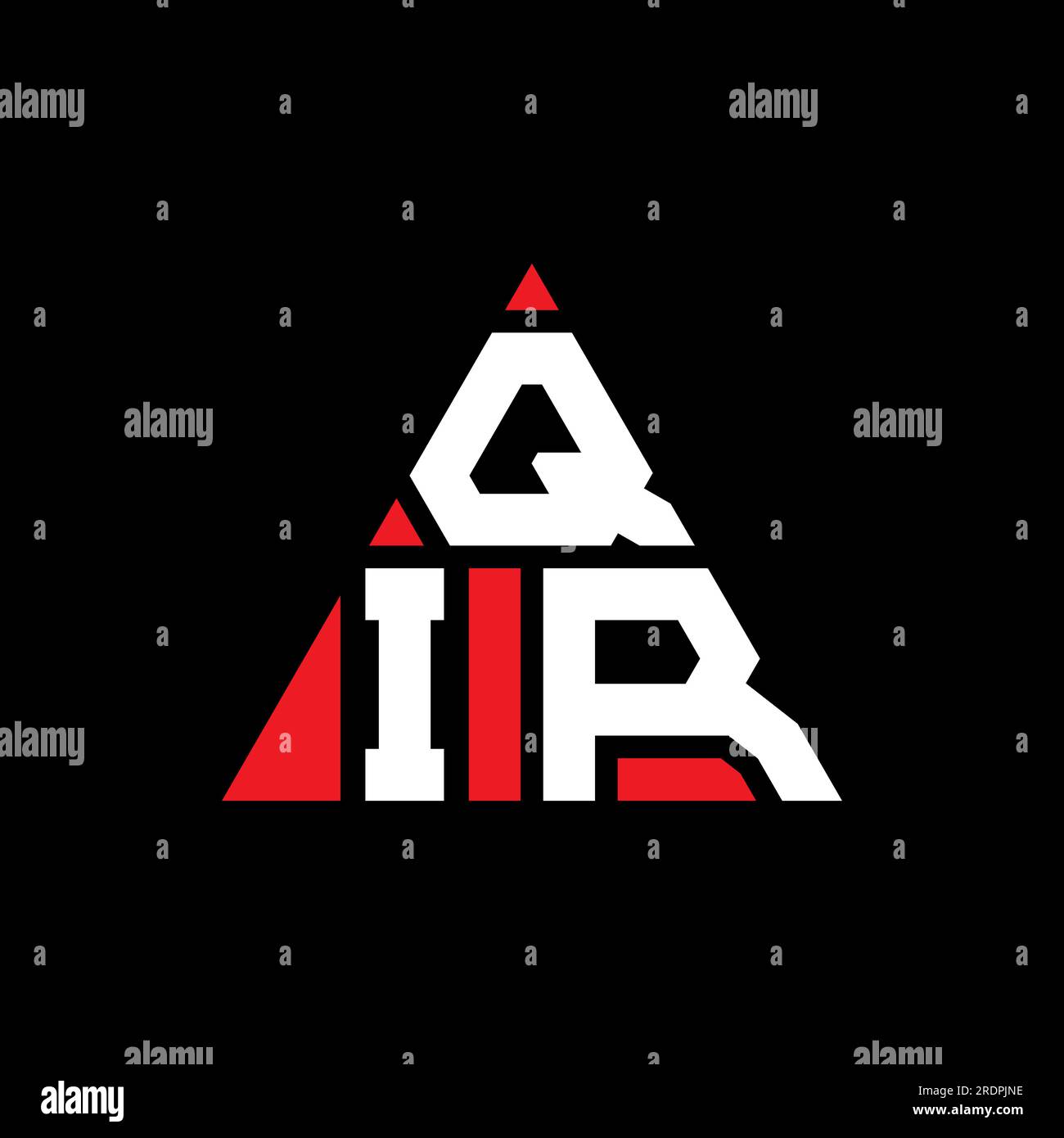 QIR triangle letter logo design with triangle shape. QIR triangle logo ...