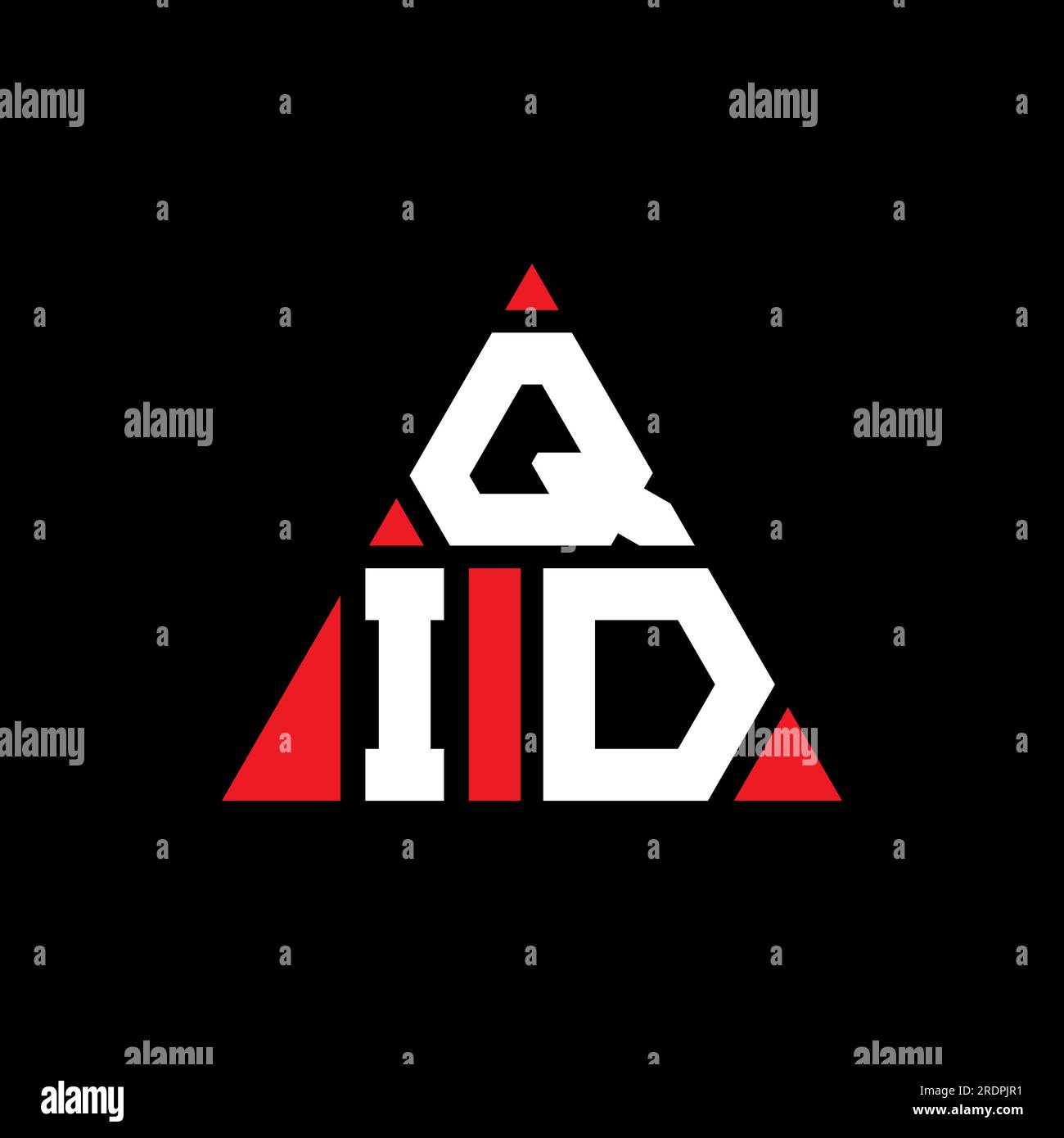 QID triangle letter logo design with triangle shape. QID triangle logo ...