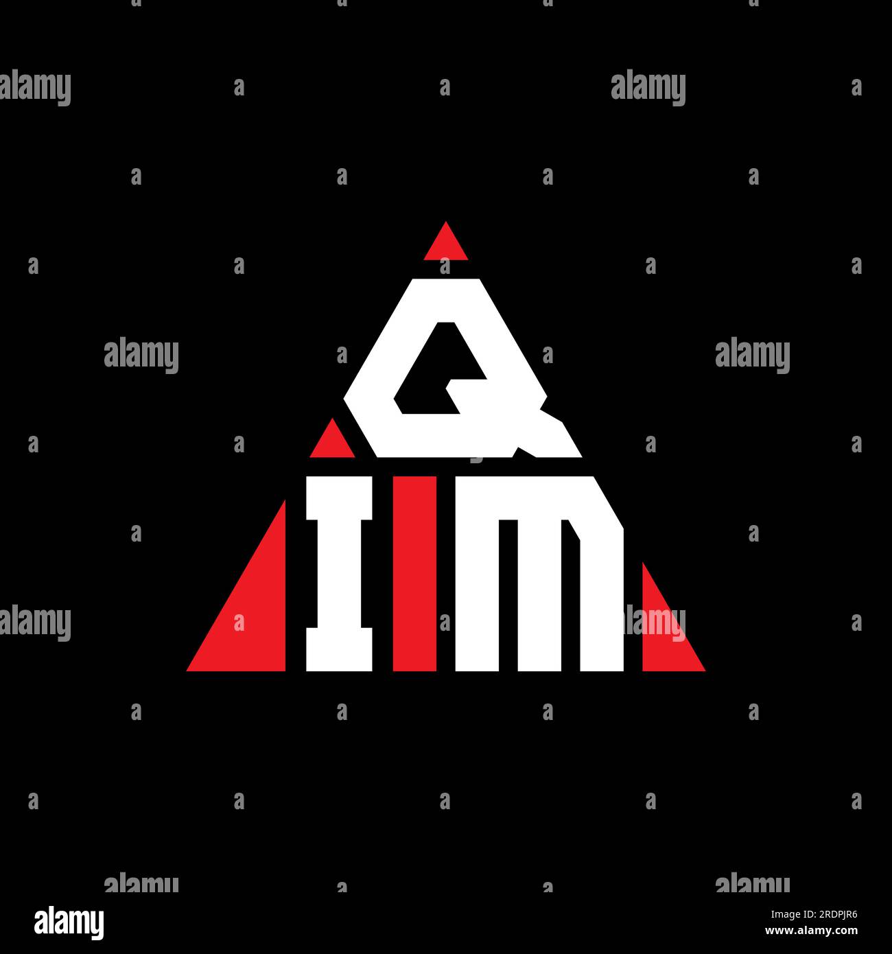 QIM triangle letter logo design with triangle shape. QIM triangle logo design monogram. QIM ...
