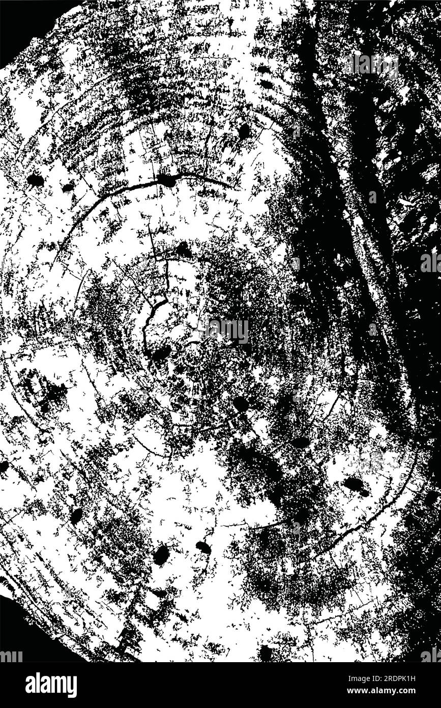 Grunge tree stump structure of wavy rings and cracks wood background Stock Vector Image & Art ...