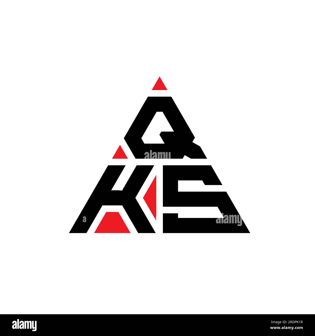QKS triangle letter logo design with triangle shape. QKS triangle logo ...