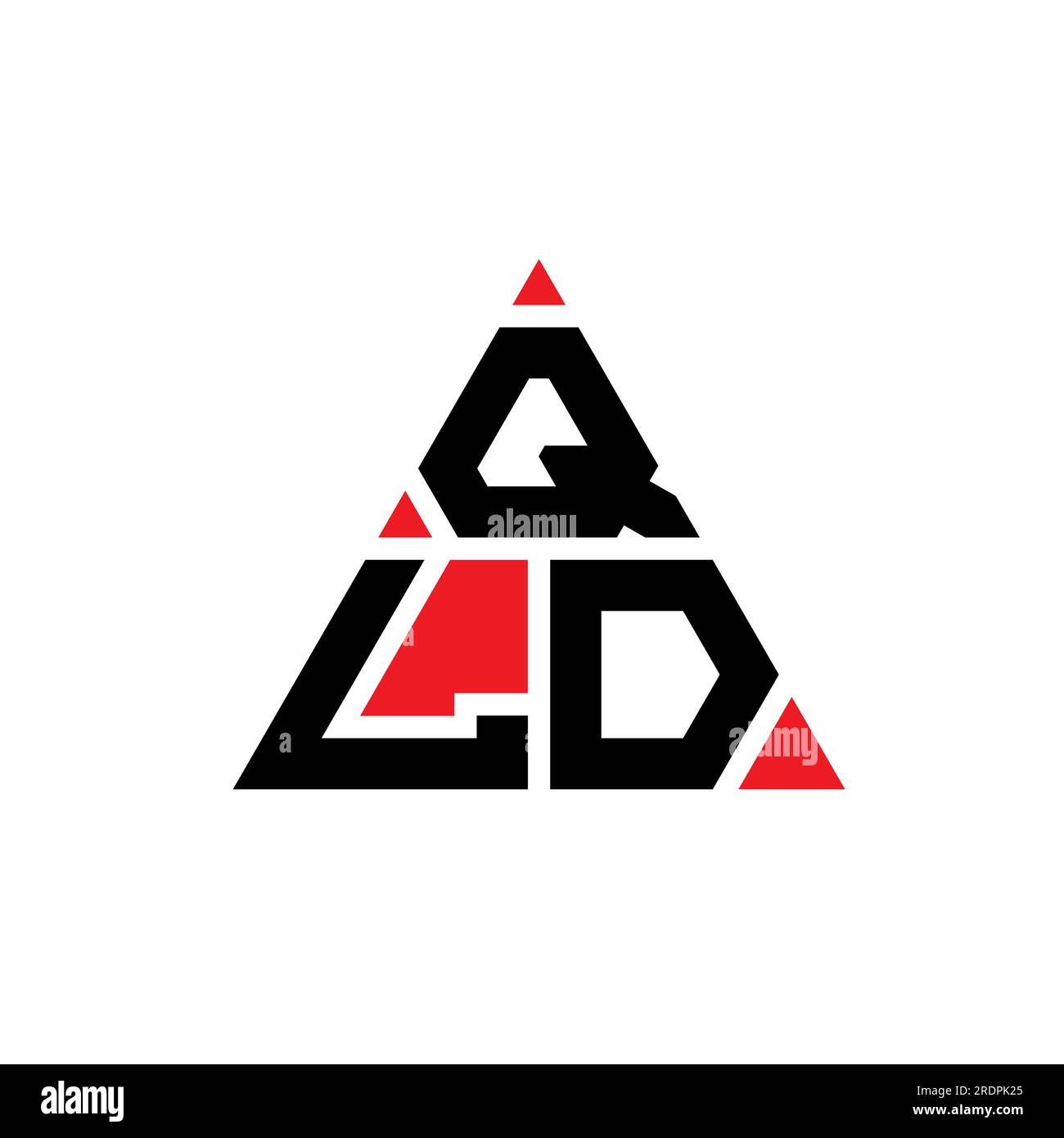 QLD triangle letter logo design with triangle shape. QLD triangle logo ...