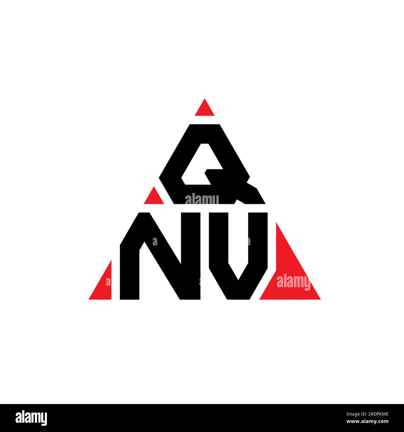QNV triangle letter logo design with triangle shape. QNV triangle logo ...