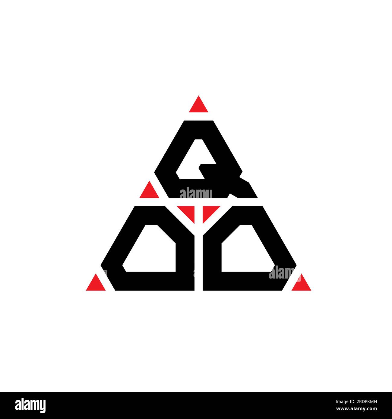 QOO triangle letter logo design with triangle shape. QOO triangle logo ...