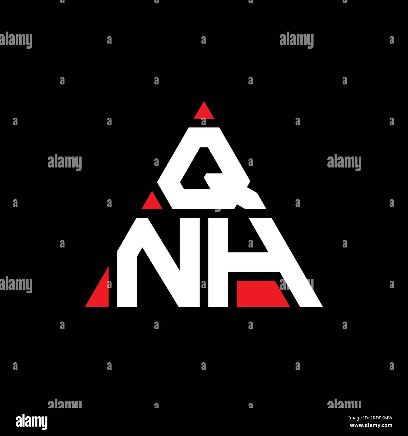 QNH triangle letter logo design with triangle shape. QNH triangle logo ...