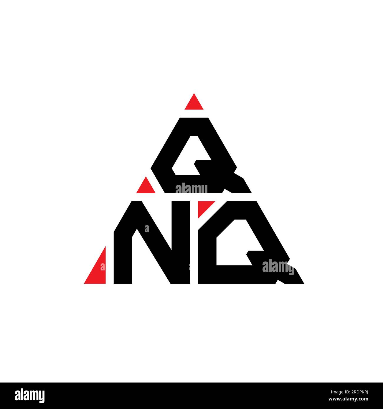 QNQ triangle letter logo design with triangle shape. QNQ triangle logo ...