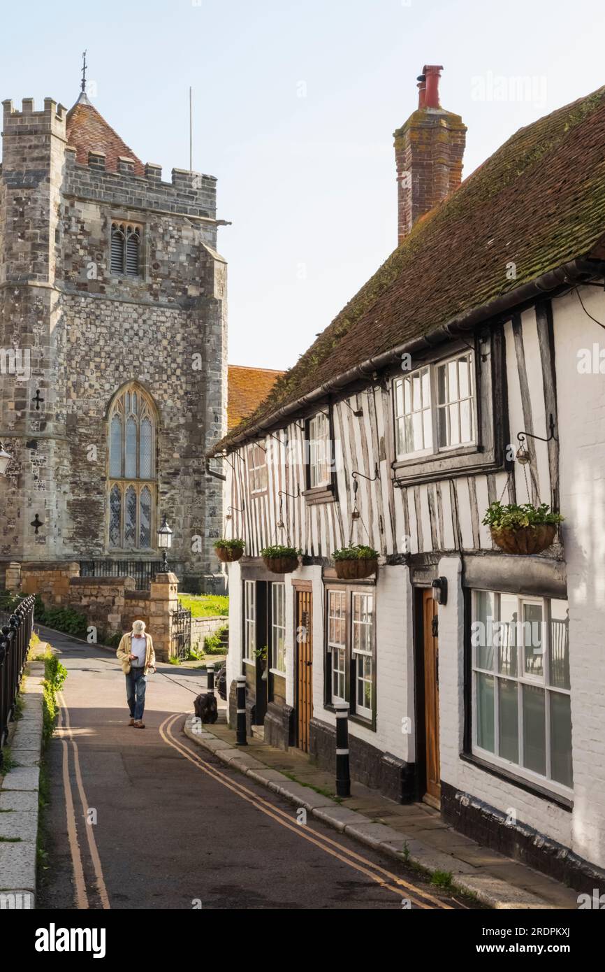 Residential street with traditional half timbered housing hi-res stock ...