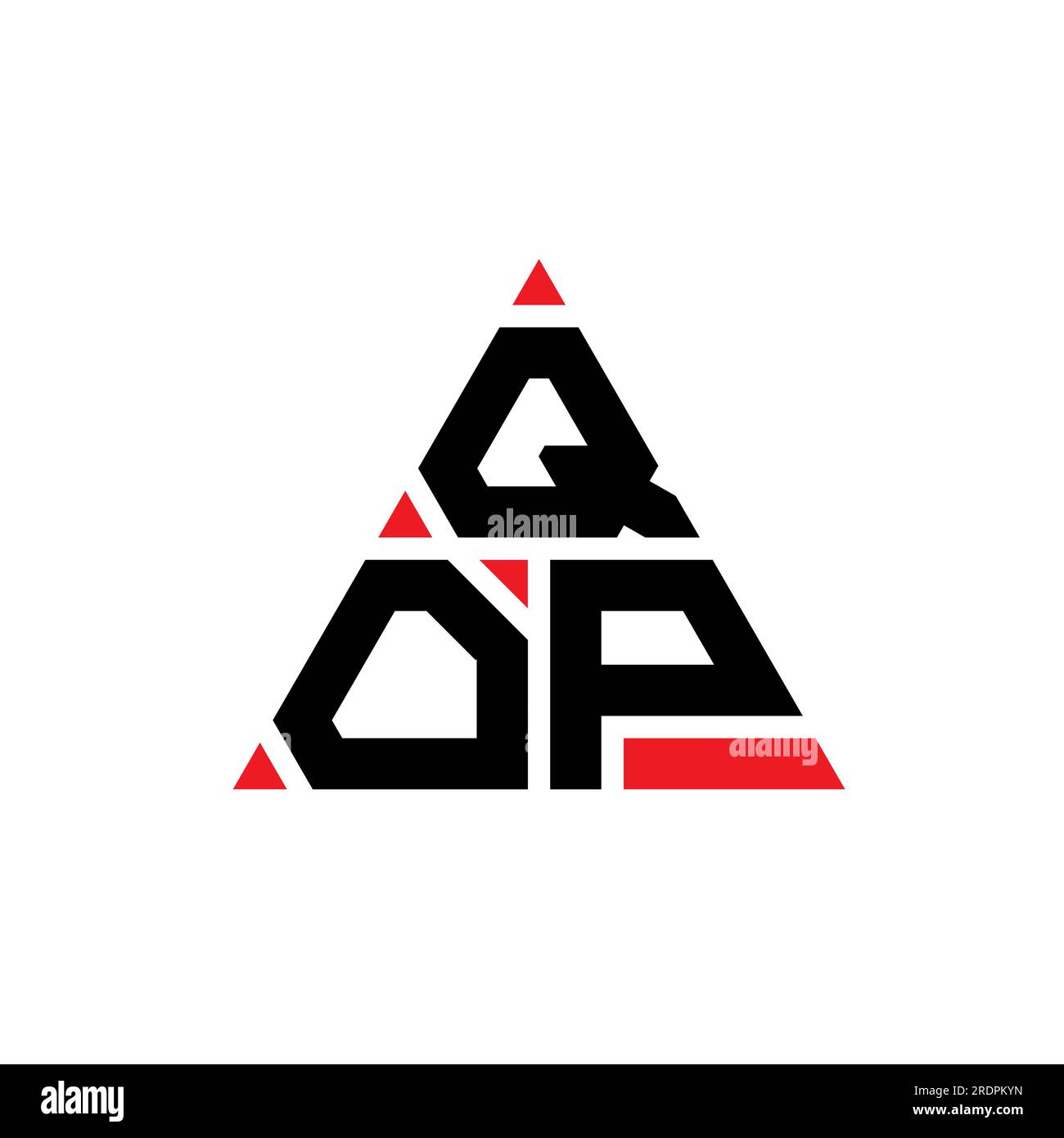 QOP triangle letter logo design with triangle shape. QOP triangle logo ...