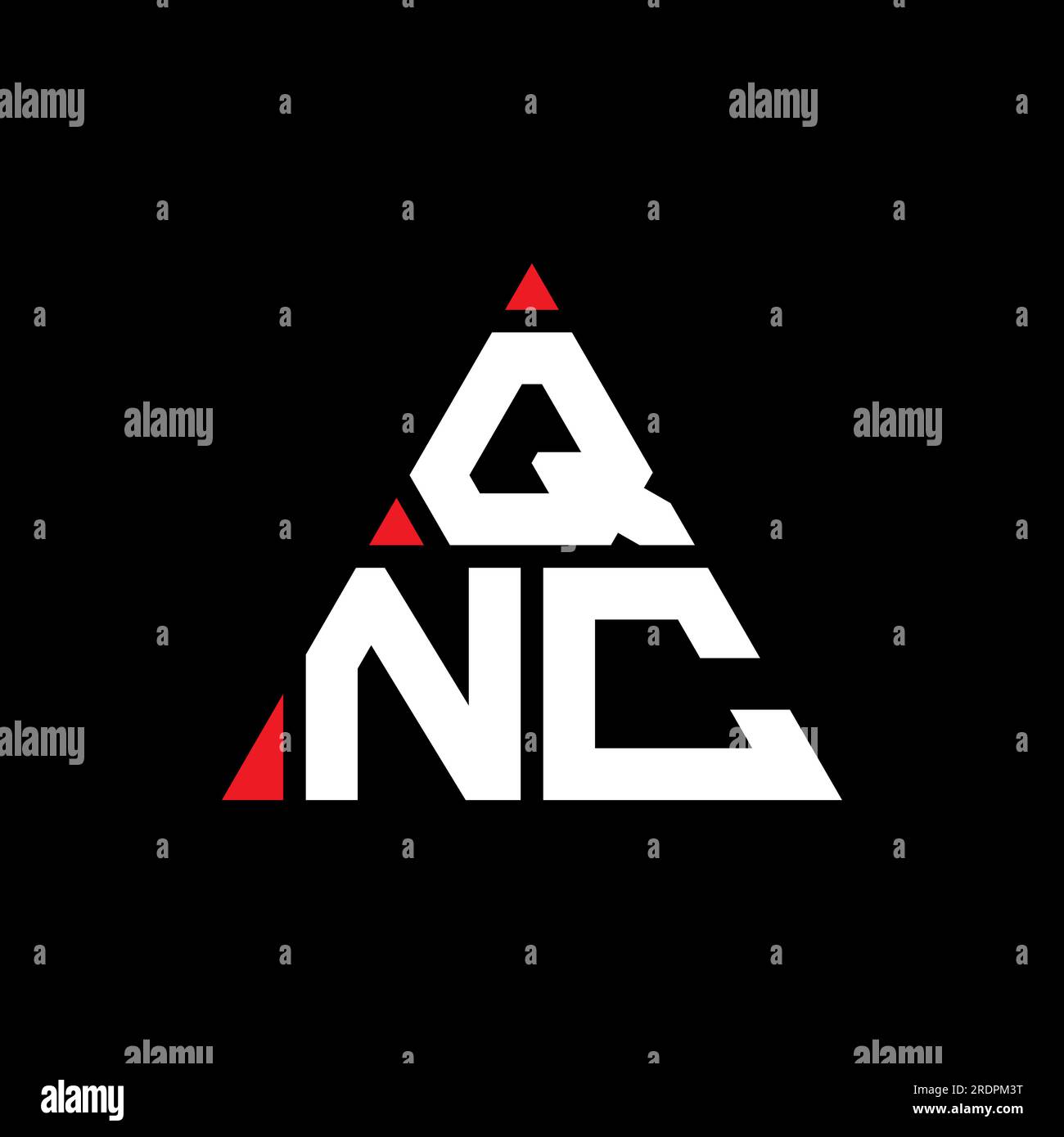 QNC triangle letter logo design with triangle shape. QNC triangle logo ...