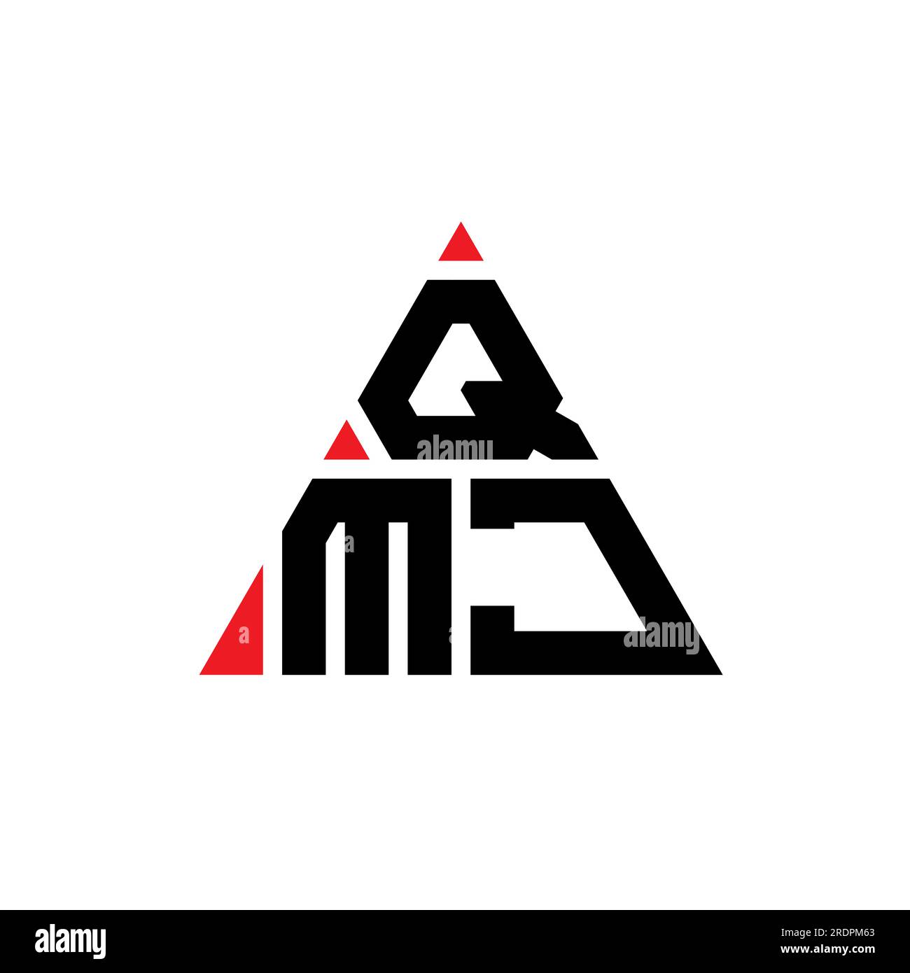 QMJ triangle letter logo design with triangle shape. QMJ triangle logo ...