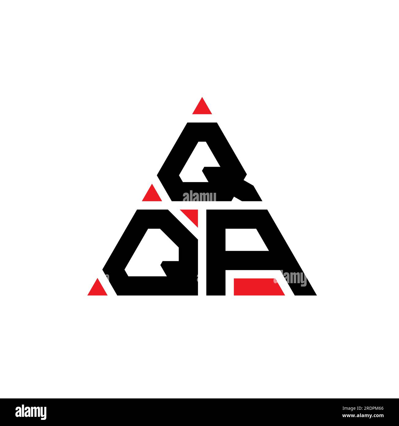 QQA triangle letter logo design with triangle shape. QQA triangle logo ...