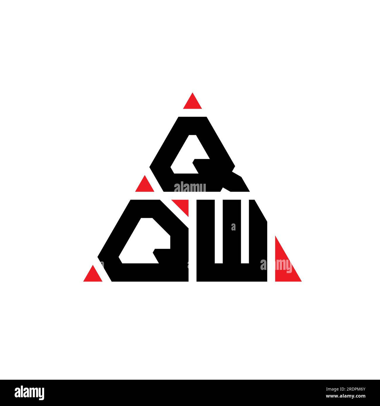 QQW triangle letter logo design with triangle shape. QQW triangle logo ...