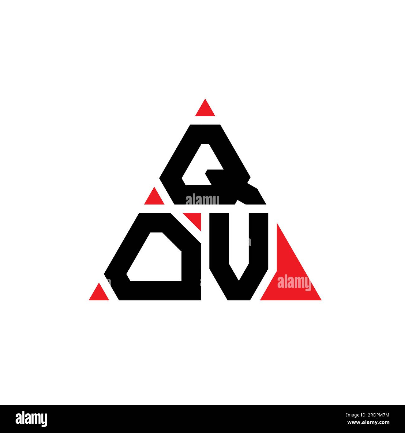 QOV triangle letter logo design with triangle shape. QOV triangle logo ...