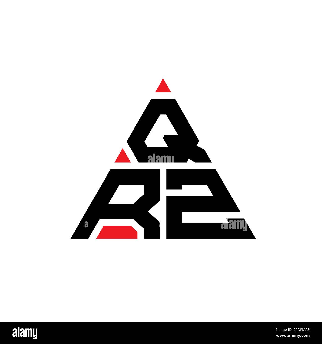 QRZ triangle letter logo design with triangle shape. QRZ triangle logo ...