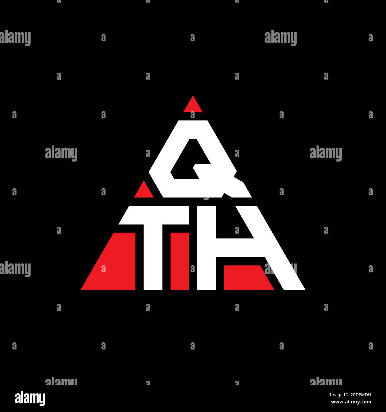QTH triangle letter logo design with triangle shape. QTH triangle logo ...